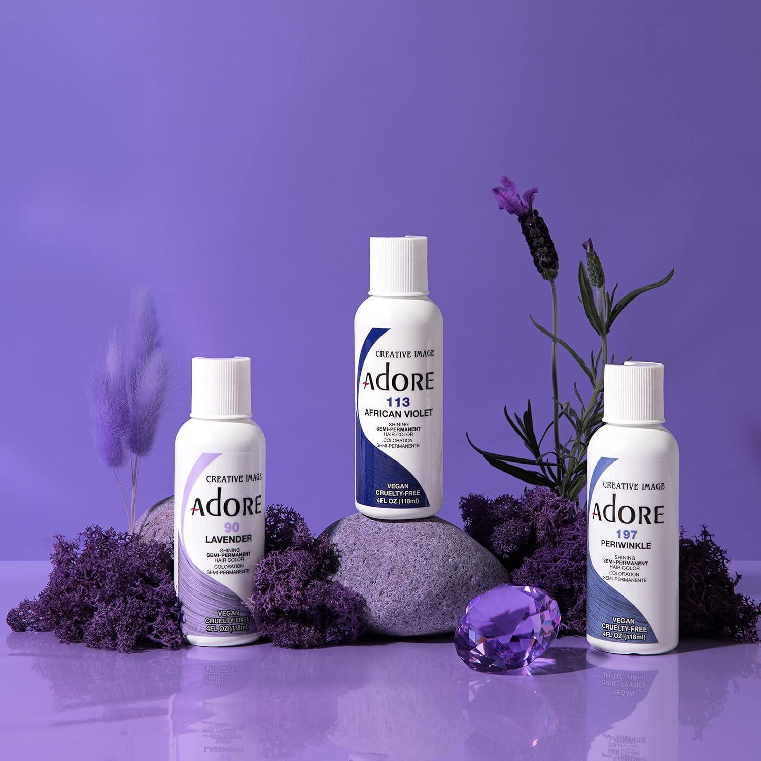 Adore Semi Permanent Hair Color - 090 Lavender (Pack of 2) - 4 Fl Oz ...