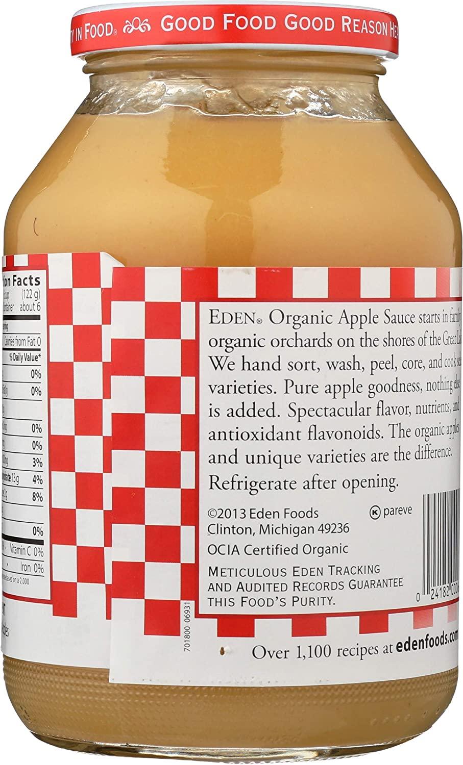 Organic Apple Sauce - 25 oz | Pure & Natural Ingredients | Non-GMO ...