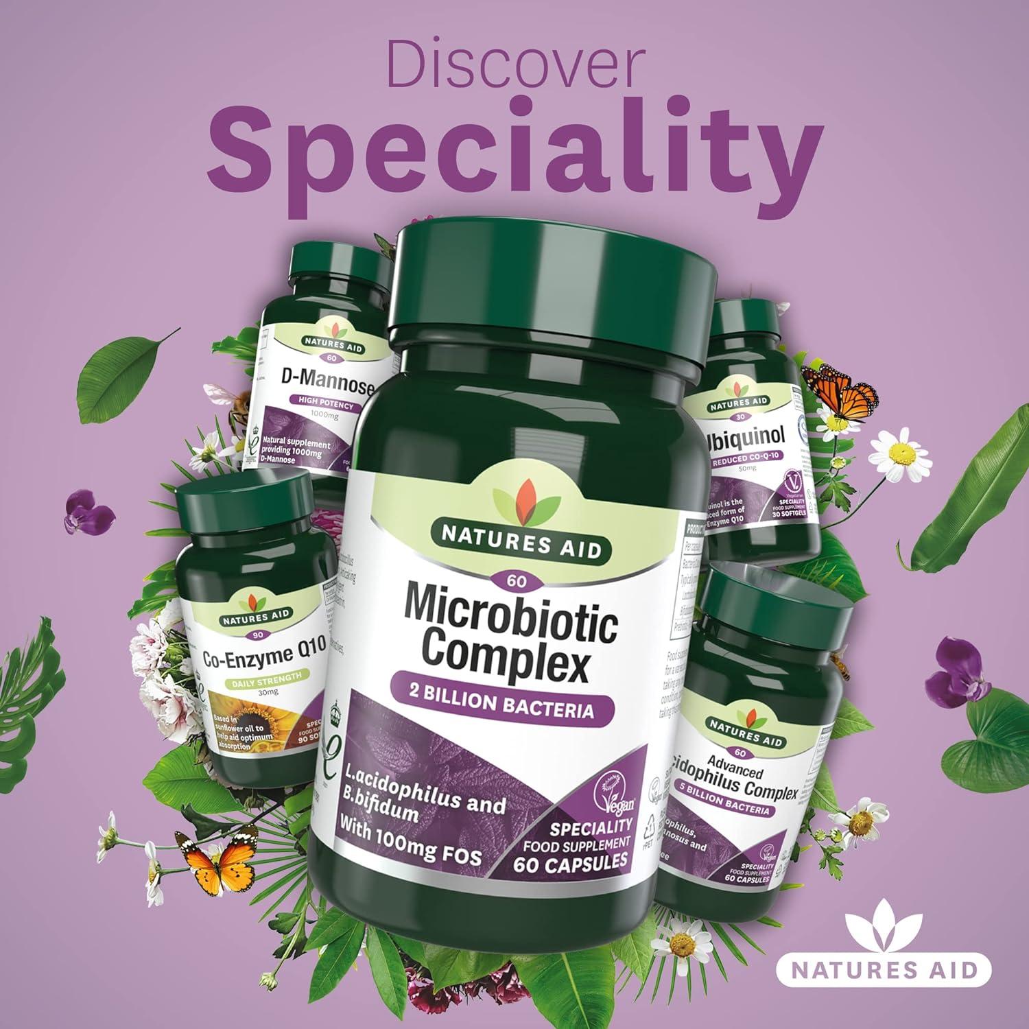 Natures Aid Microbiotic Complex | L.Acidophilus, Bifidus, FOS | Vegan | 60 Capsules | Buy Now ...