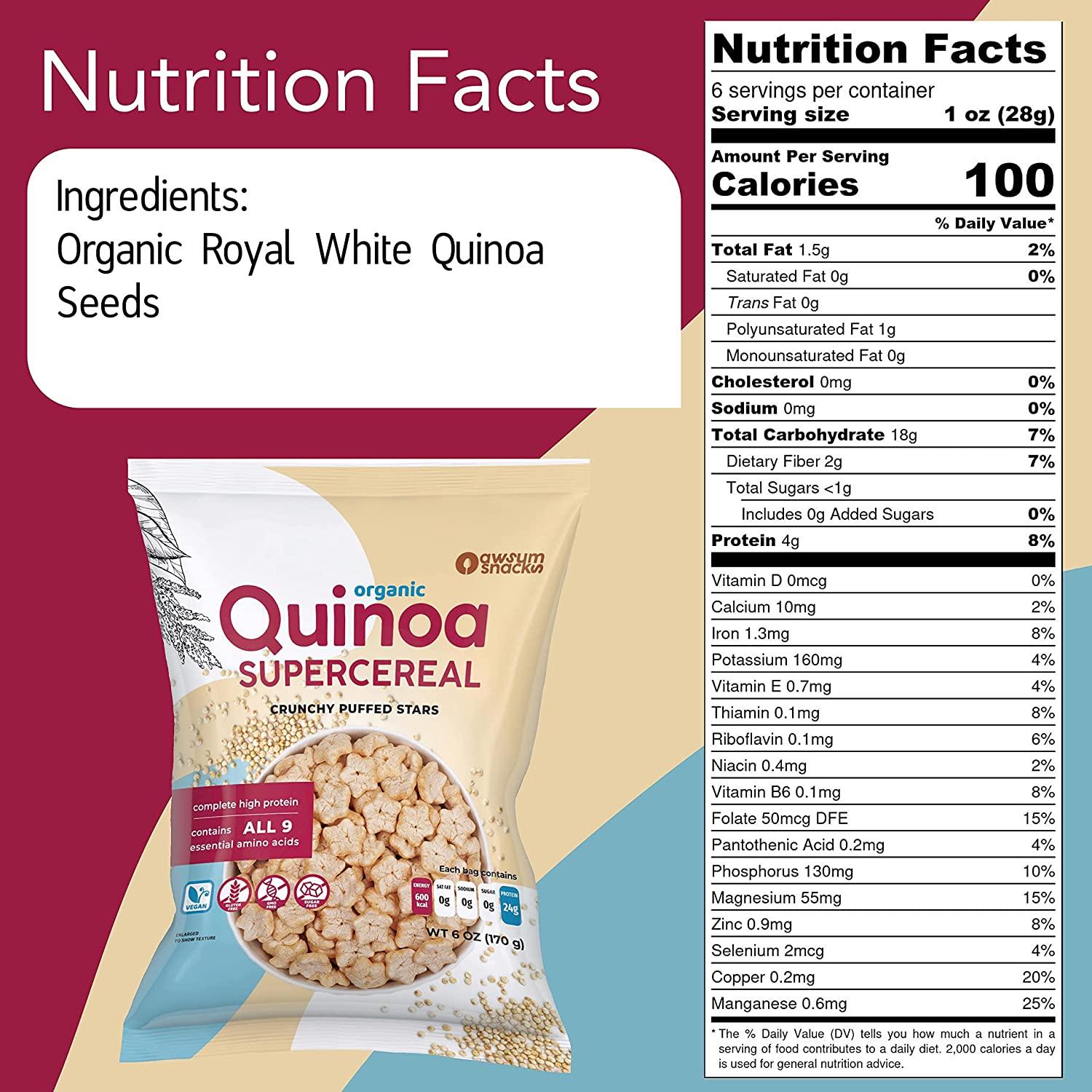 Plain Quinoa Nutrition Facts