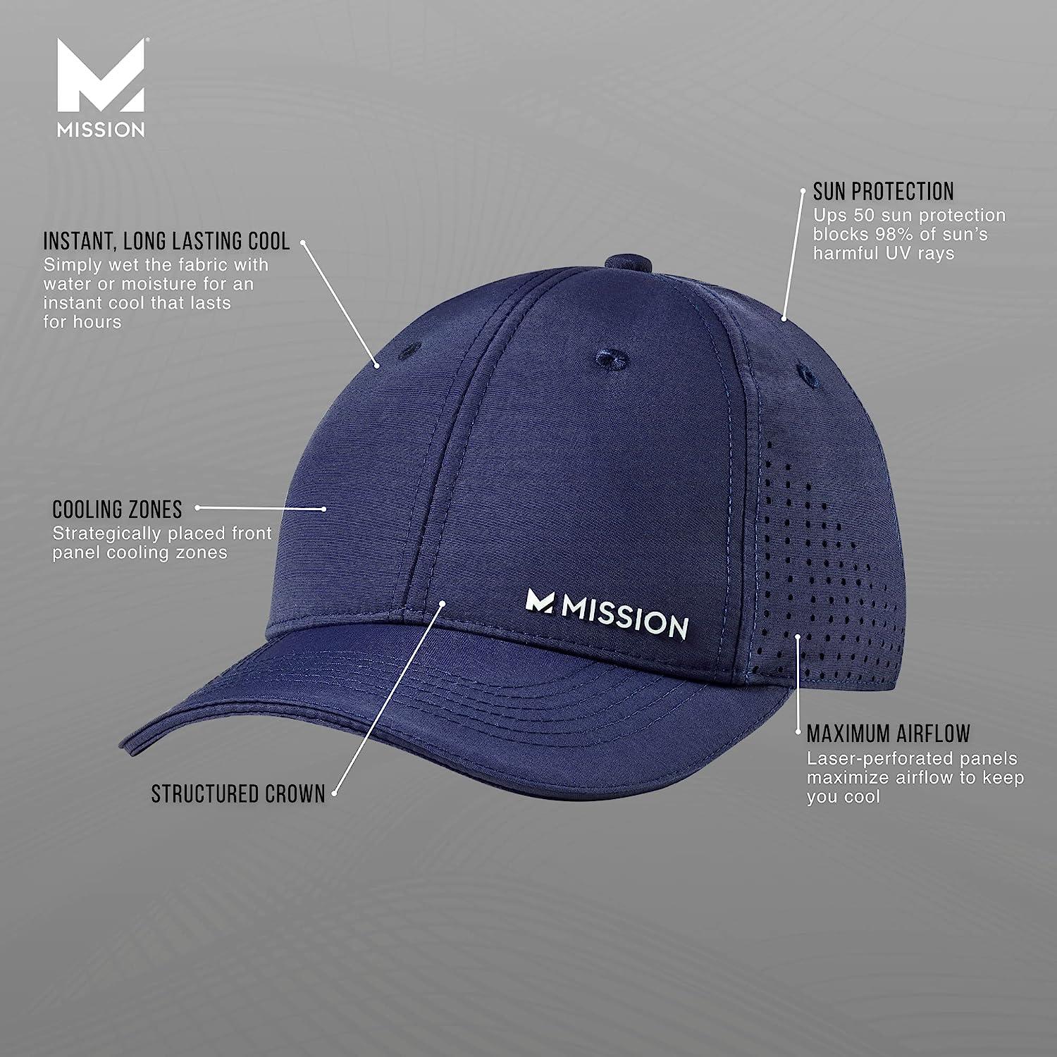 MISSION Vented Cooling Baseball Cap - Sun Protection Hat Navy | Buy Now ...