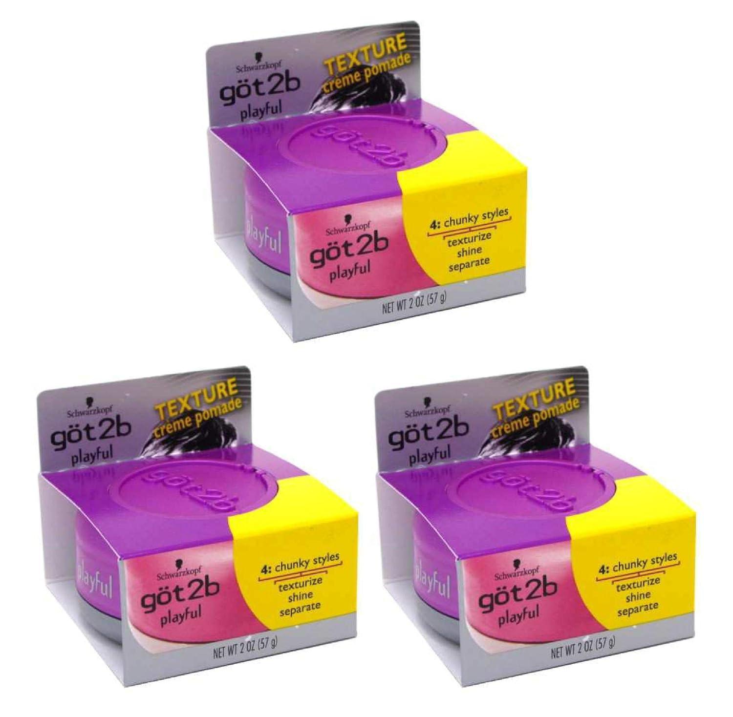 Got2B Playful Texturizing Creme Pomade 2 Oz (Pack of 3) - Set of 3 Hair ...