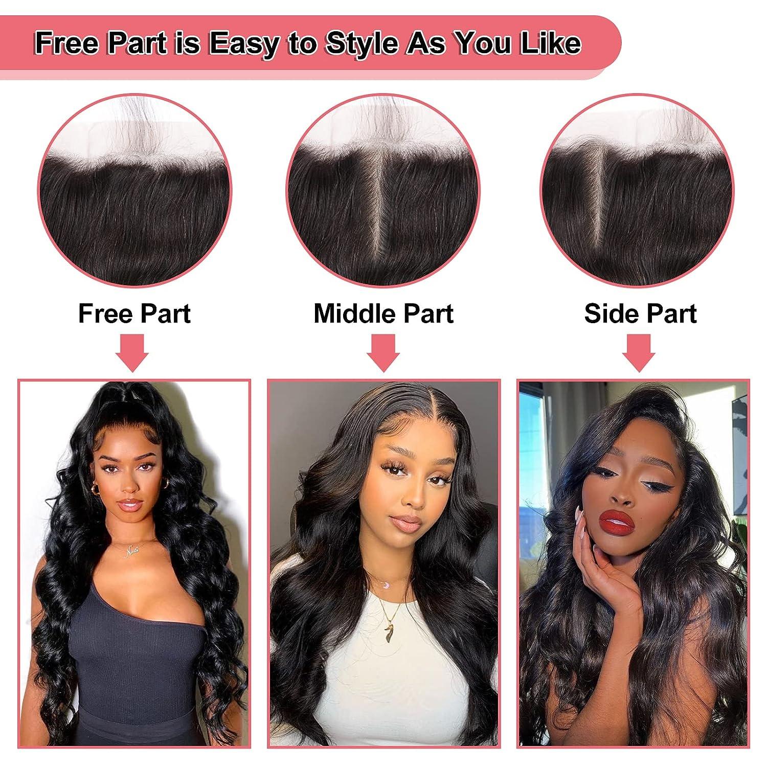 12 Body Wave HD Lace Frontal Closure- 10A Brazilian Virgin Human Hair ...