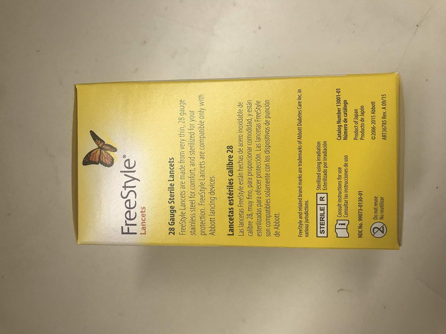 Freestyle Lancets 100-Count Box: High-Quality Lancets for Easy Blood ...