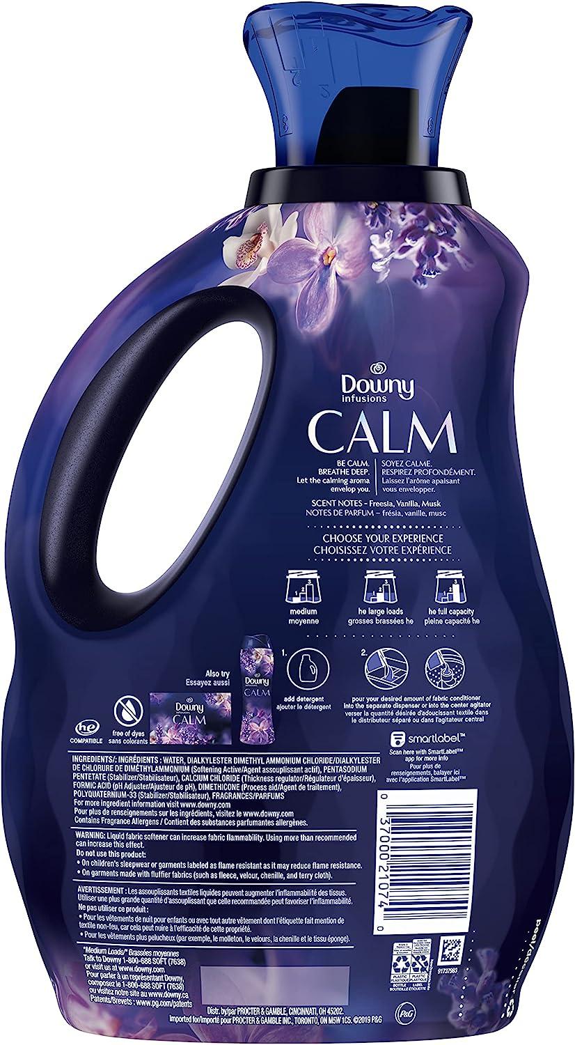 Downy Infusions Calm Lavender & Vanilla Bean Fabric Softener 56 Fl Oz ...
