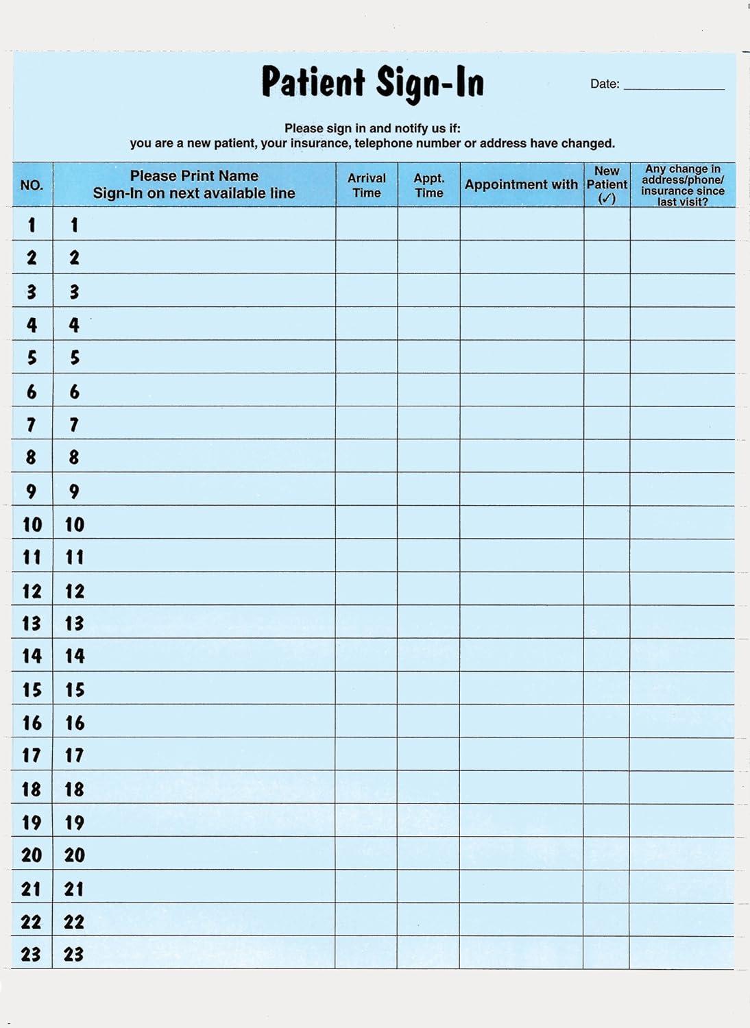Tabbies Patient Sign-in Labels 250/Pack - HIPAA Compliant ...