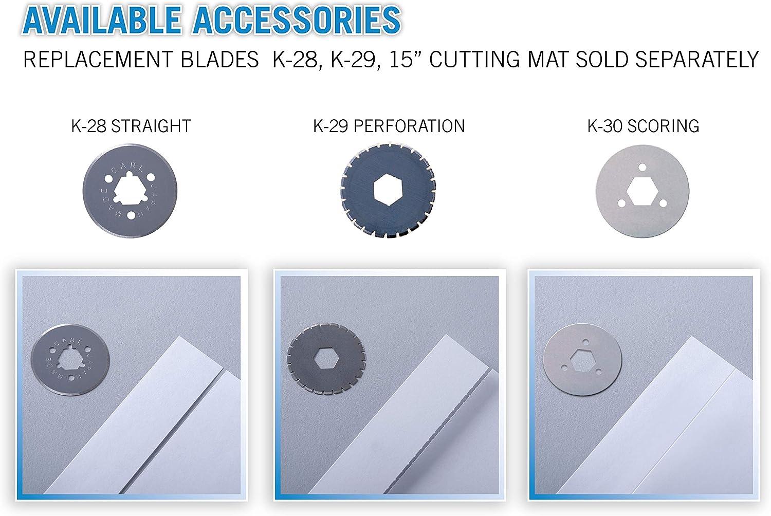 CARL Heavy Duty Rotary Paper Trimmer 15inch - 12220 Black And Silver 15 ...