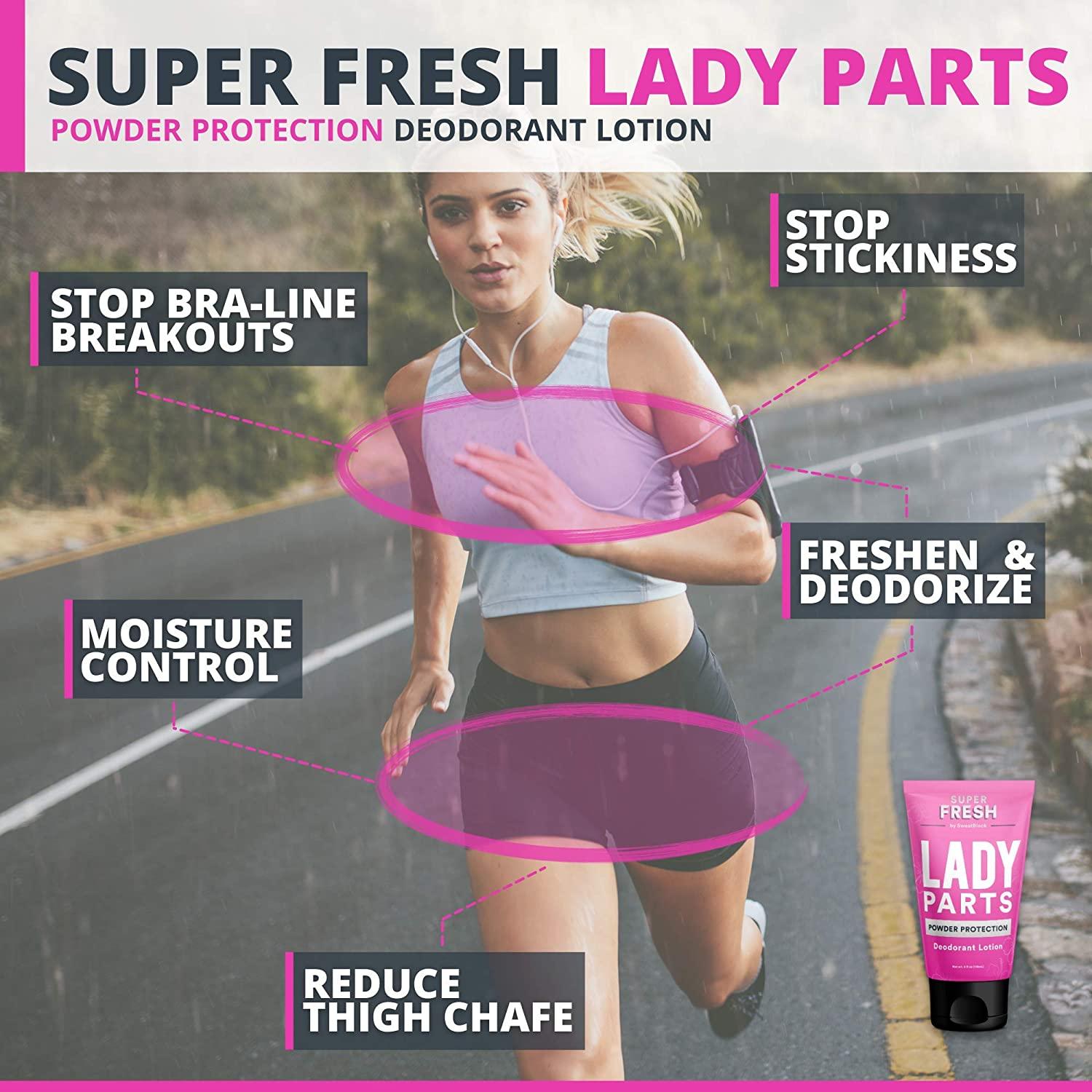 Lady Parts Feminine Hygiene Lotion - Odor & Chafe Relief for Women ...