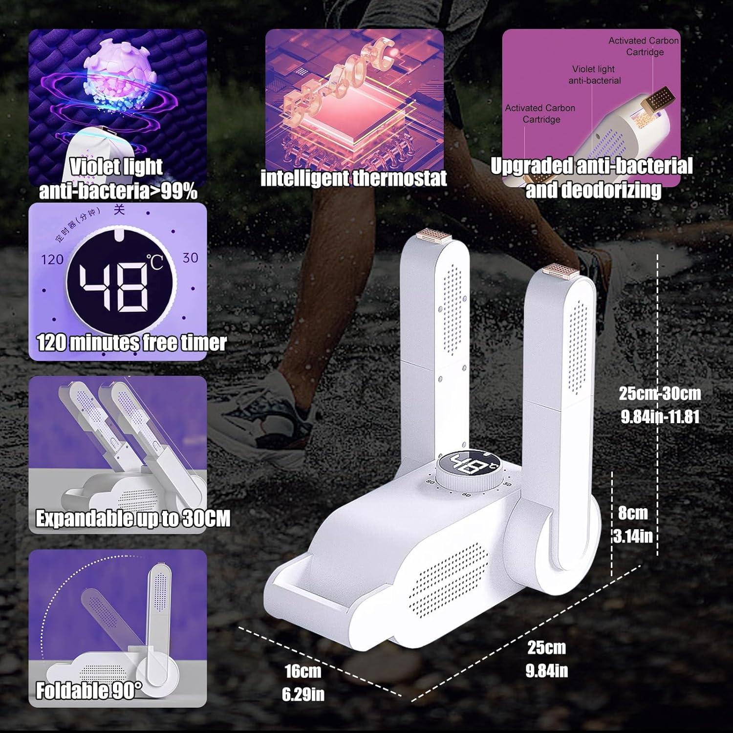 High-Performance Shoe Dryer & Warmer Electrical Boot & Ski Shoe Dryer with Timer UV Light ...