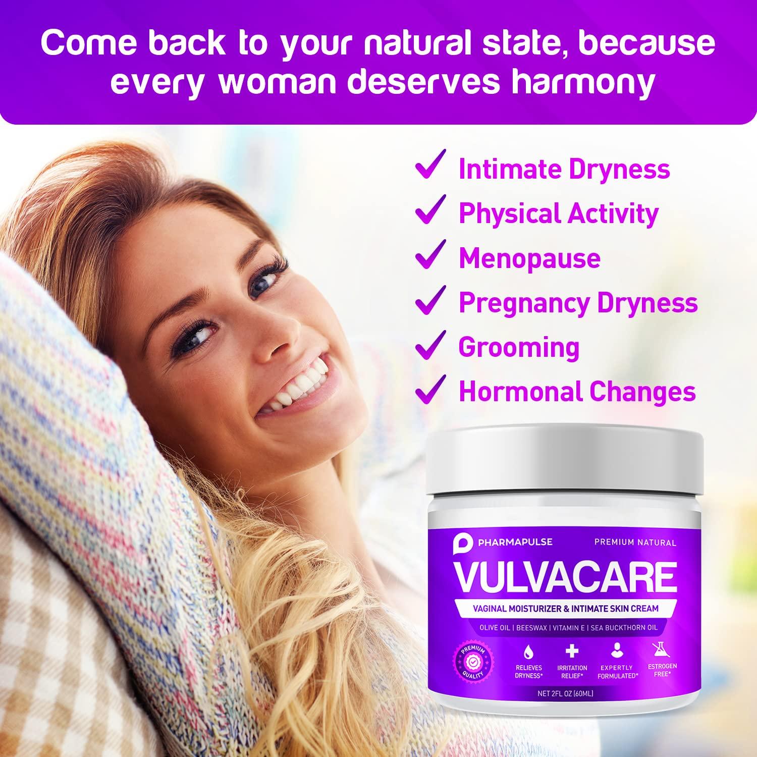 Vaginal Moisturizer & Vulva Balm Cream for Menopause Support - Relieves ...