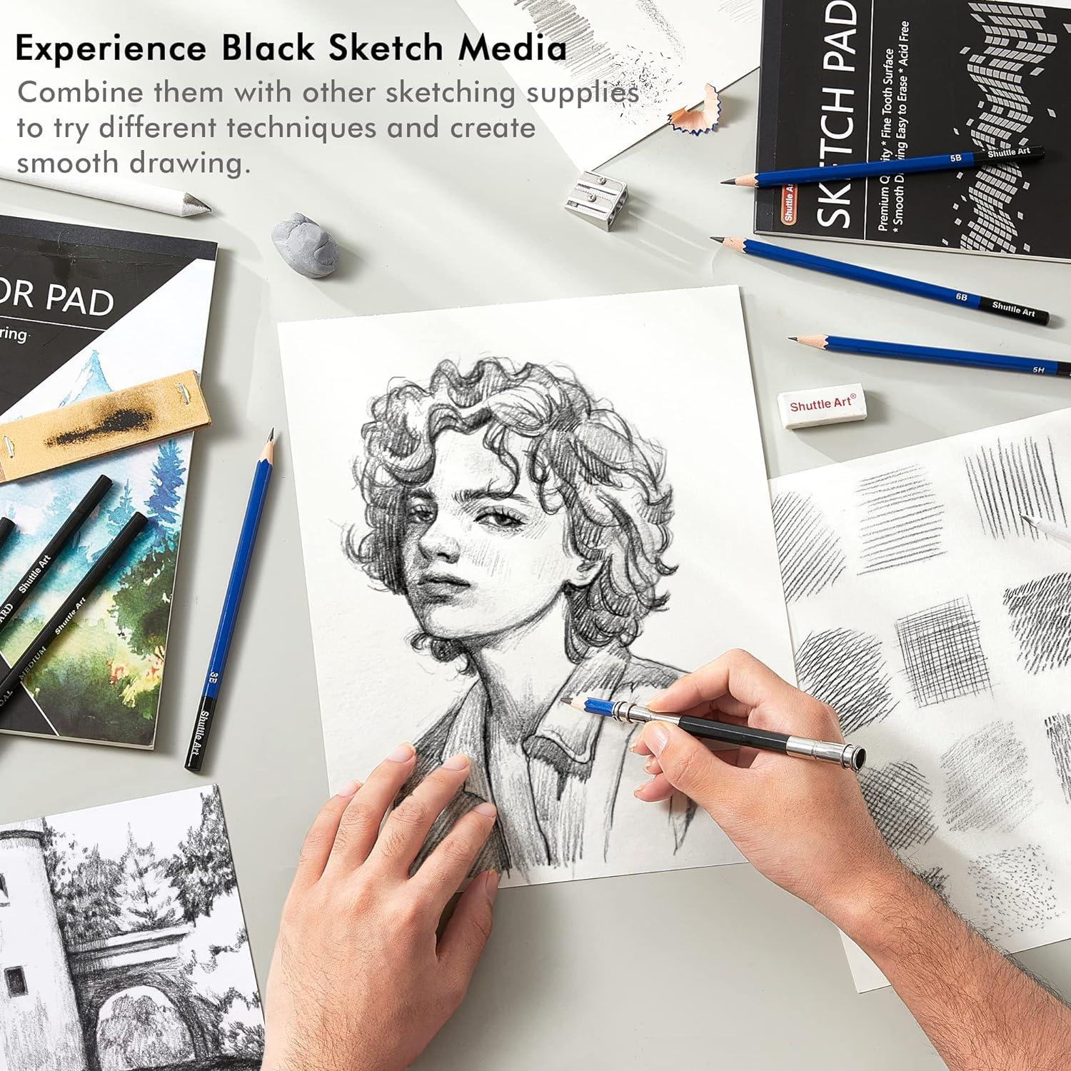 Shuttle Art 103 Pack Drawing Kit: Sketching & Drawing Set with Colored ...