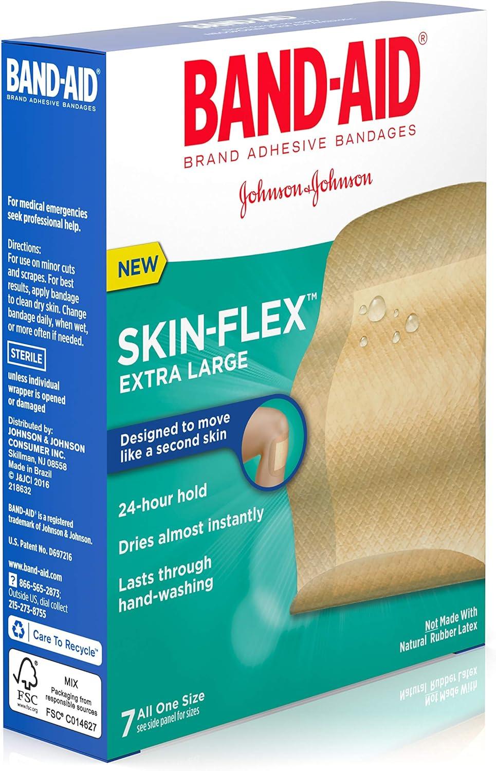 Band-Aid Skin-Flex Adhesive Bandages Extra Large - 21 Count (3 Boxes ...