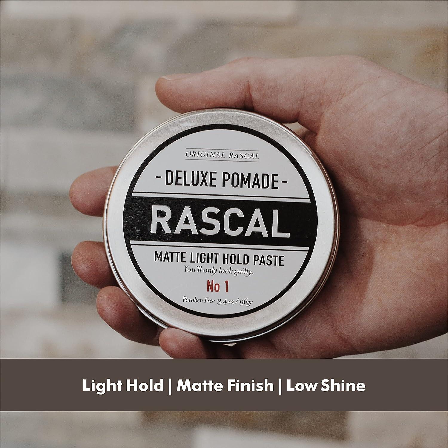 Rascal Deluxe Pomade 1 | Matte Low Shine Light Hold Paste - Beeswax ...