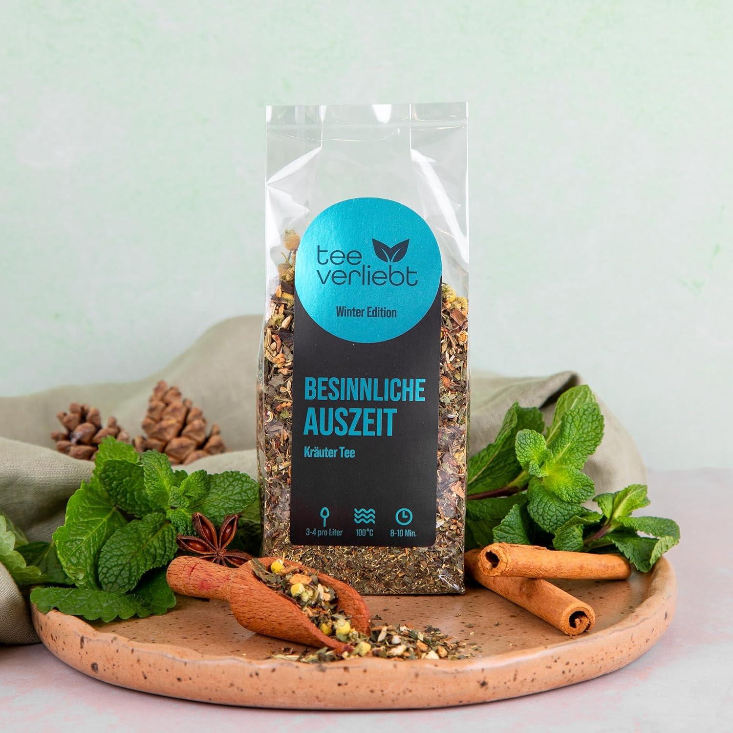 Teeverliebt Winter Edition Contemplative Break Herbal Tea 90 g Loose Herbal Tea Delicious Tea ...