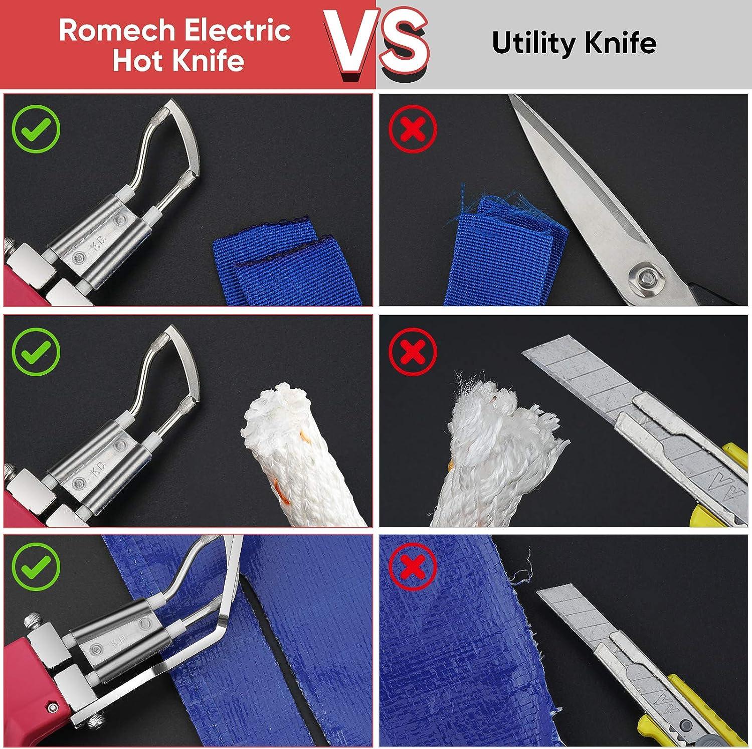 RoMech Pro Electric Rope Cutter - Hot Knife Heat Sealer with Adjustable ...