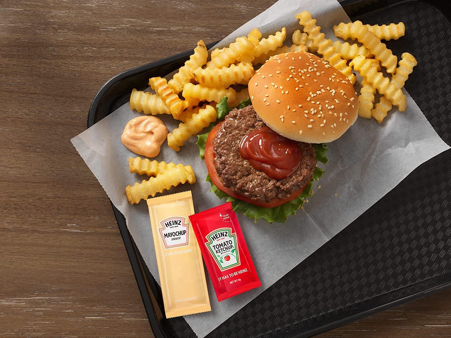 Heinz Tomato Ketchup Single Serve Packets - Kids Lunch Size (200 ct, 9 ...