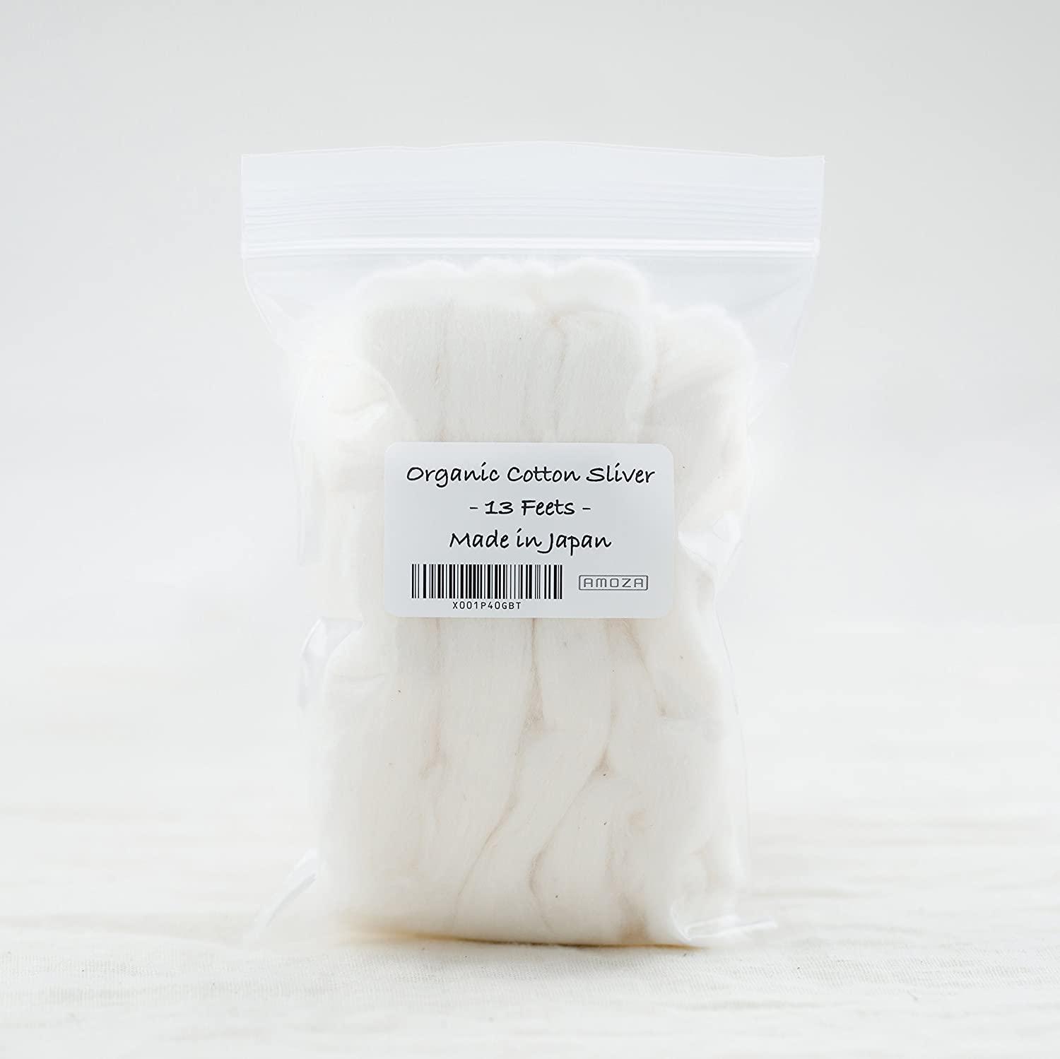 Japanese Organic Cotton Sliver 13 Feet - 100% Organic Unbleached - Made ...