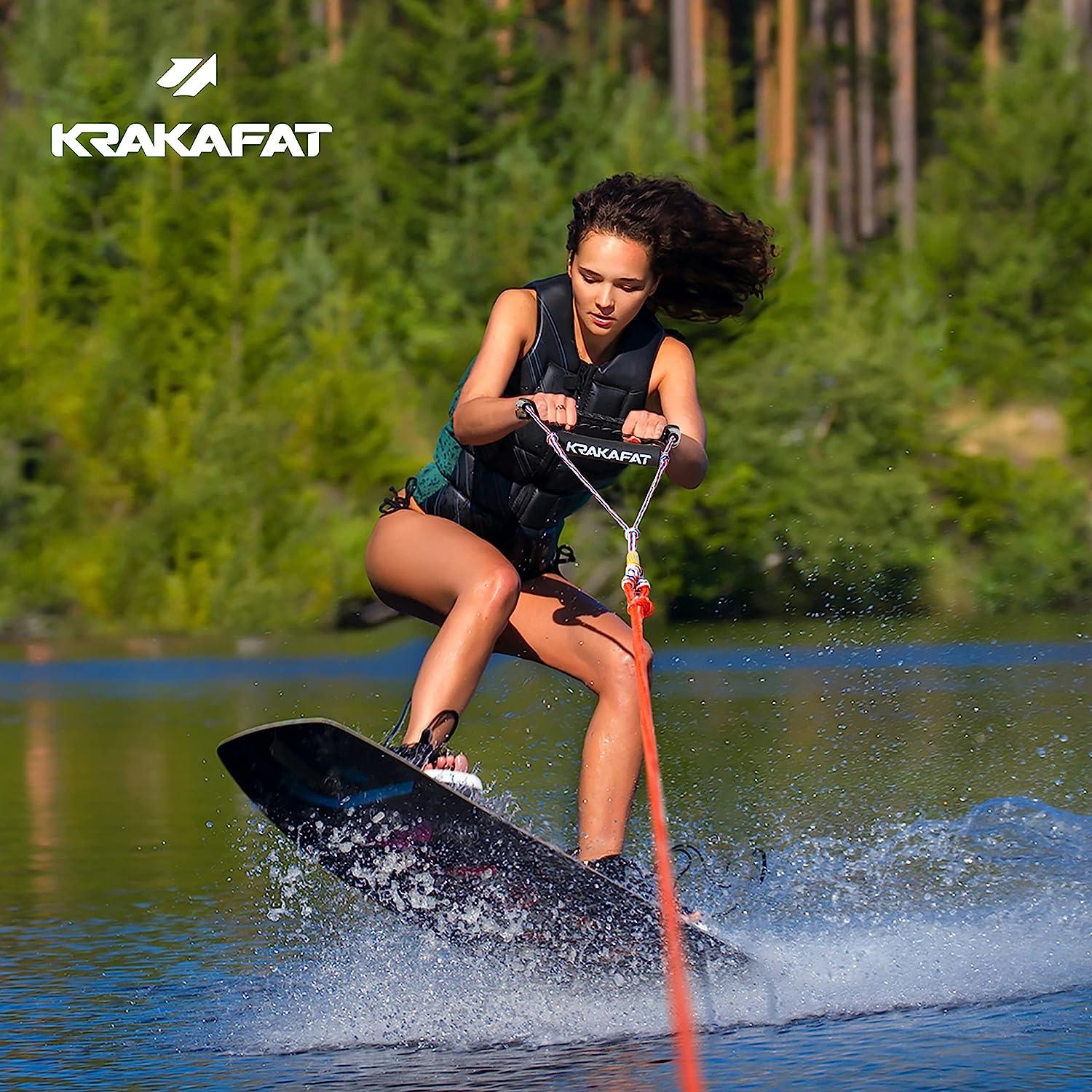 75ft Water Ski Rope with 12 EVA Grip Handle - Adjustable 4 Section