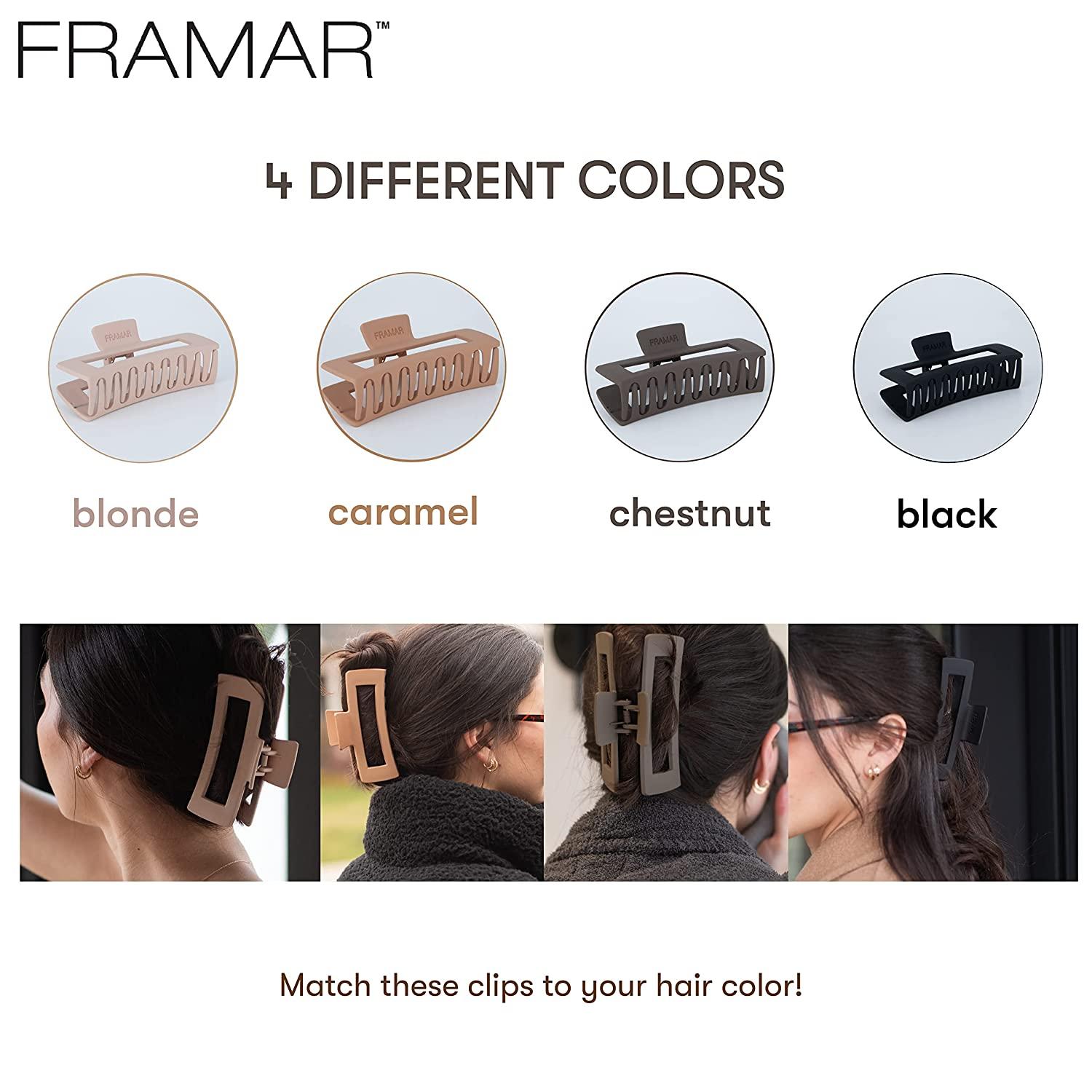 FRAMAR Large Claw Clips Variety Pack for Thick and Long Hair - Cute and ...