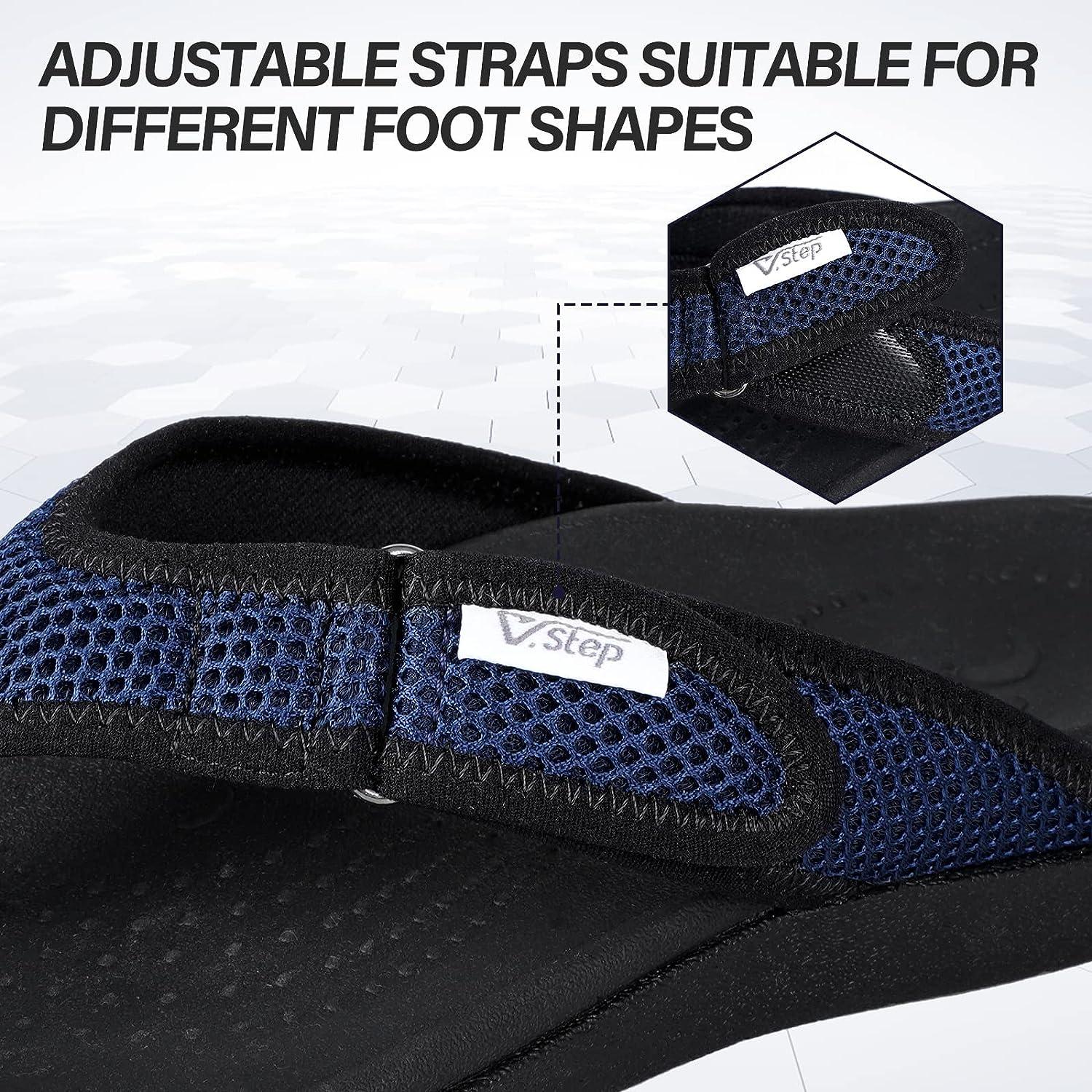V.Step Orthopedic Flip Flops with Arch Support | Adjustable Mesh ...