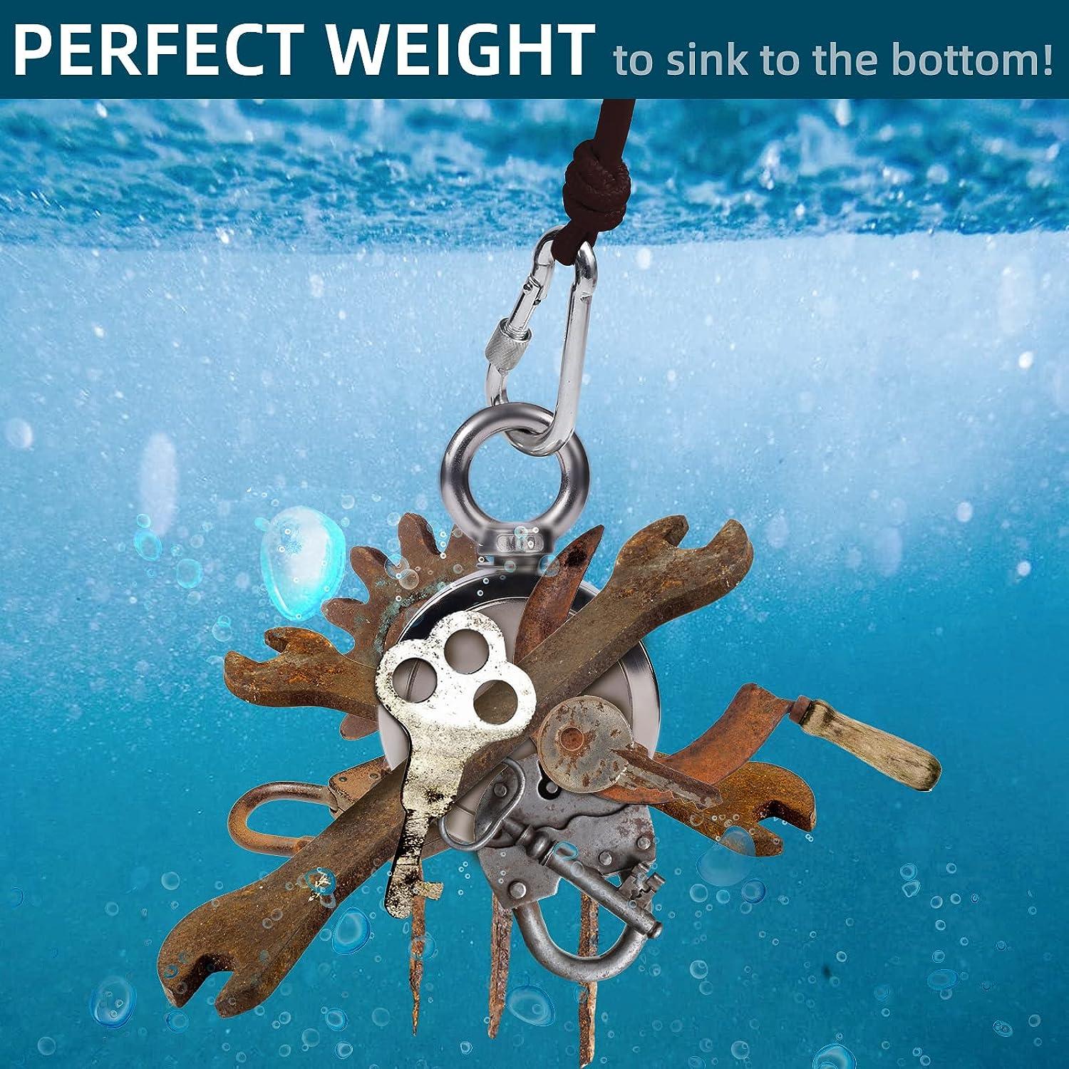 MIKEDE Double Sided Fishing Magnets Kit - 1700lbs Rare Earth Magnets, 3 ...