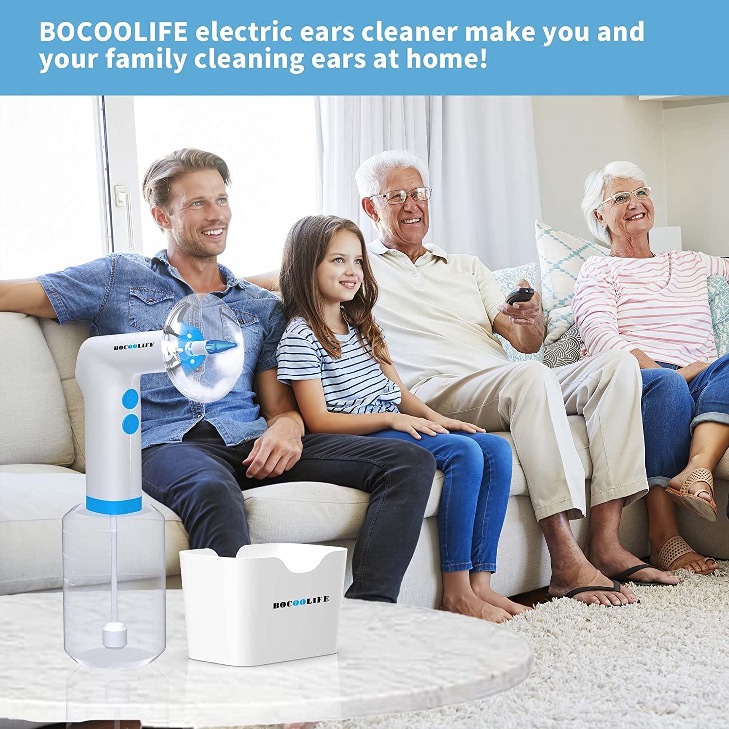 BOCOOLIFE Electric Ear Cleaner Kit - Rechargeable Earwax Removal System ...
