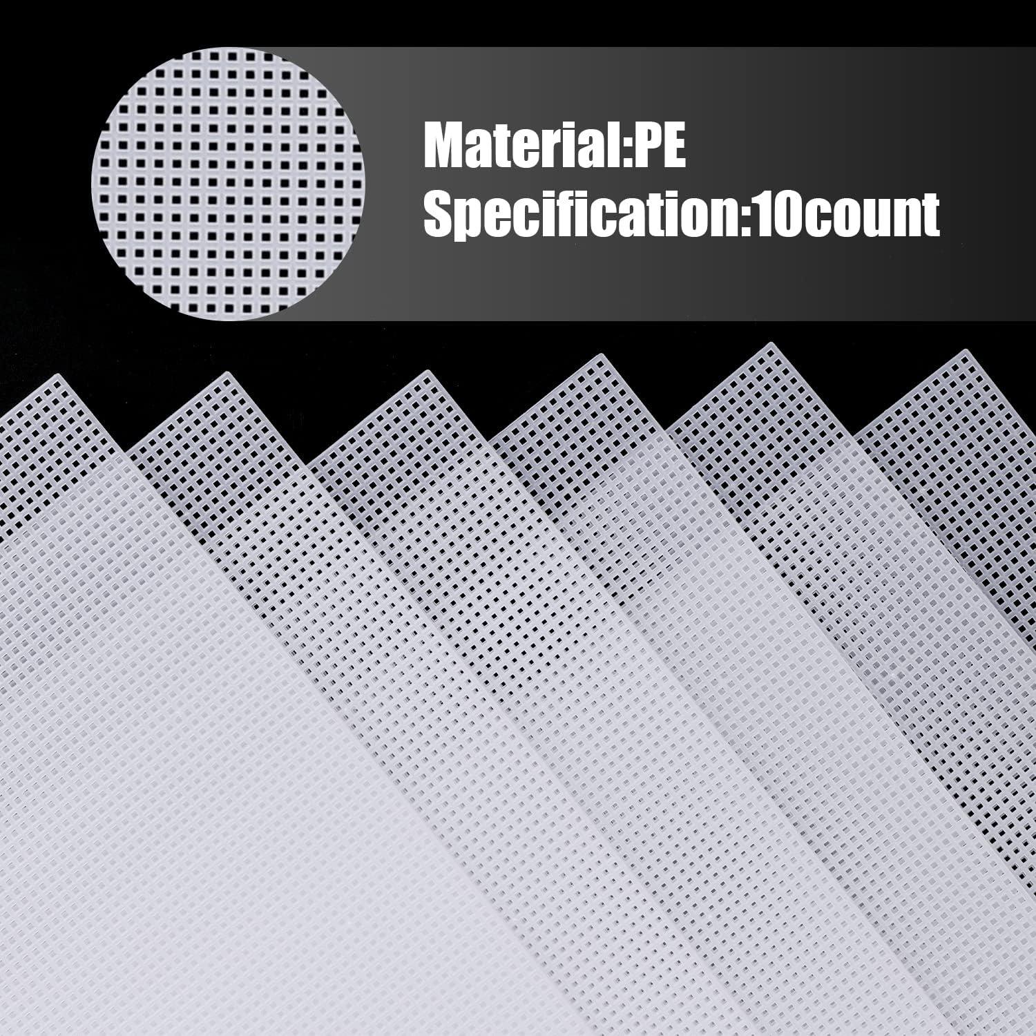 6pcs Clear Plastic Mesh Canvas Sheets for Embroidery & Cross Stitch ...