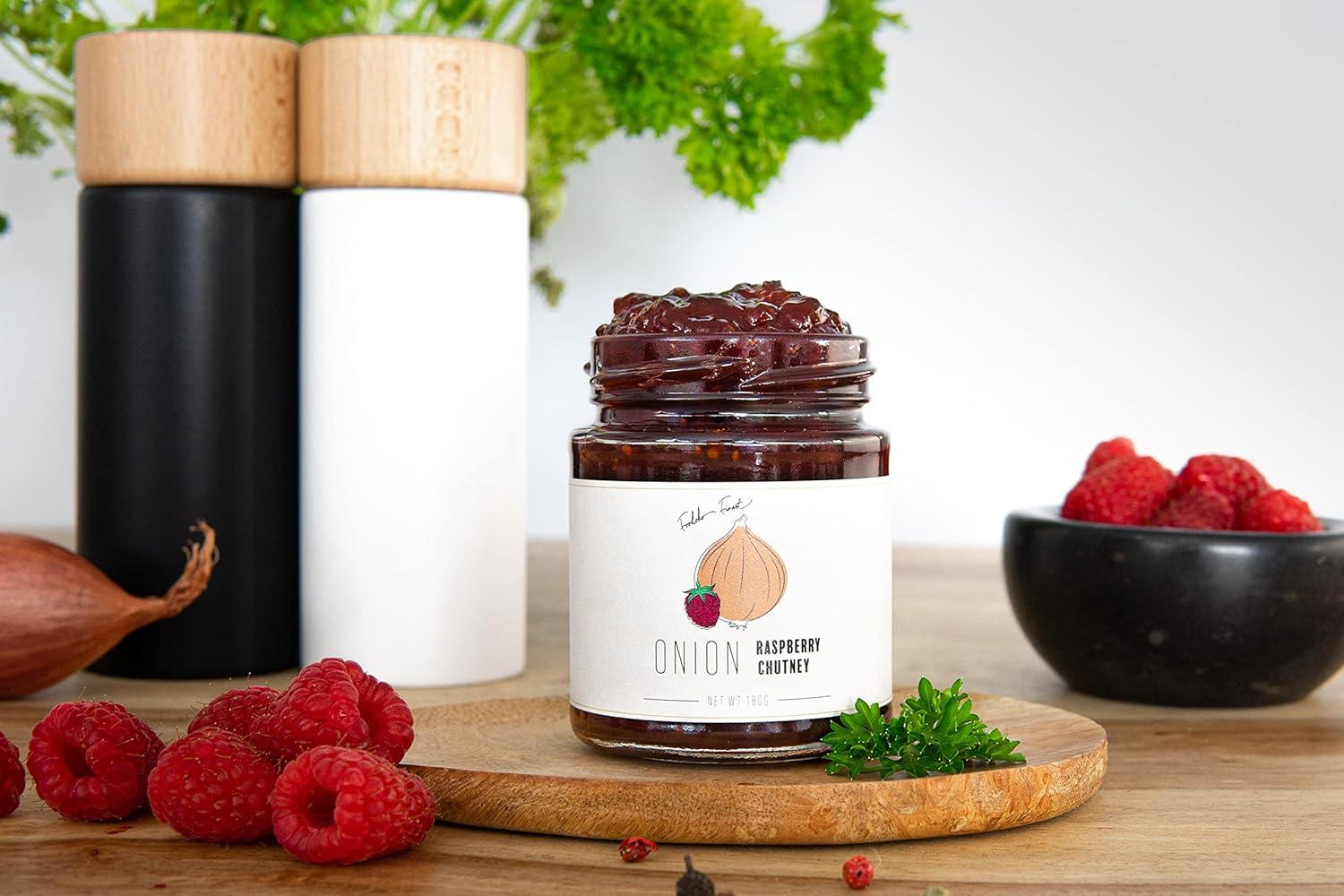 Foodoko Finest Gourmet Onion & Raspberry Chutney | Spicy-Sweet Chutney ...