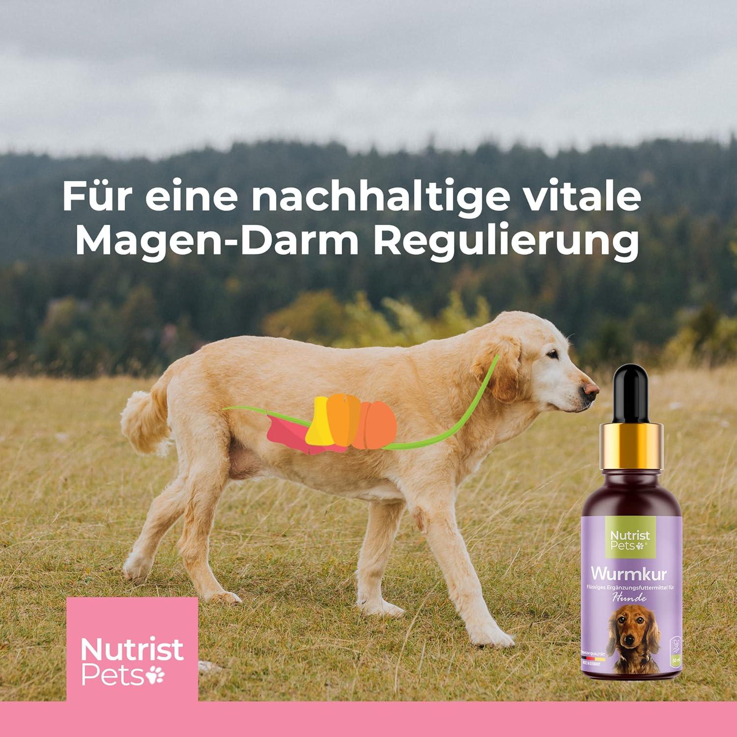 Nutrist NEW: Vegan Natural Worm Treatment for Dogs - Herbal Liquid for ...