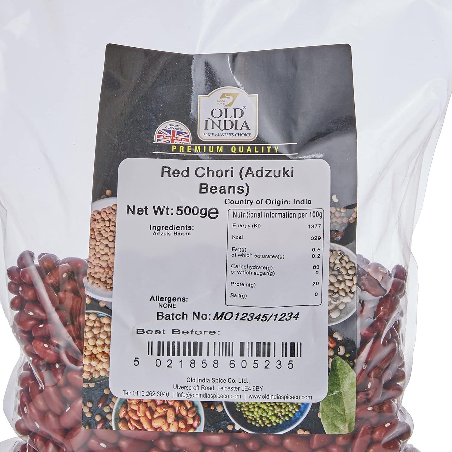 Old India Red Chori (Adzuki Beans) 500g - Premium Quality Legume for ...
