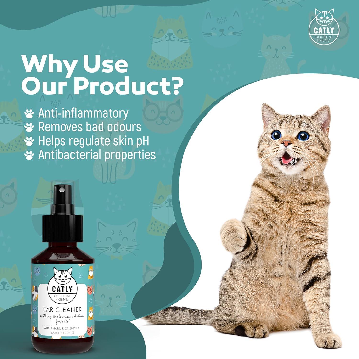 Catly Antibacterial spray Ear Cleaner | Cat ear cleaner and cat ear ...