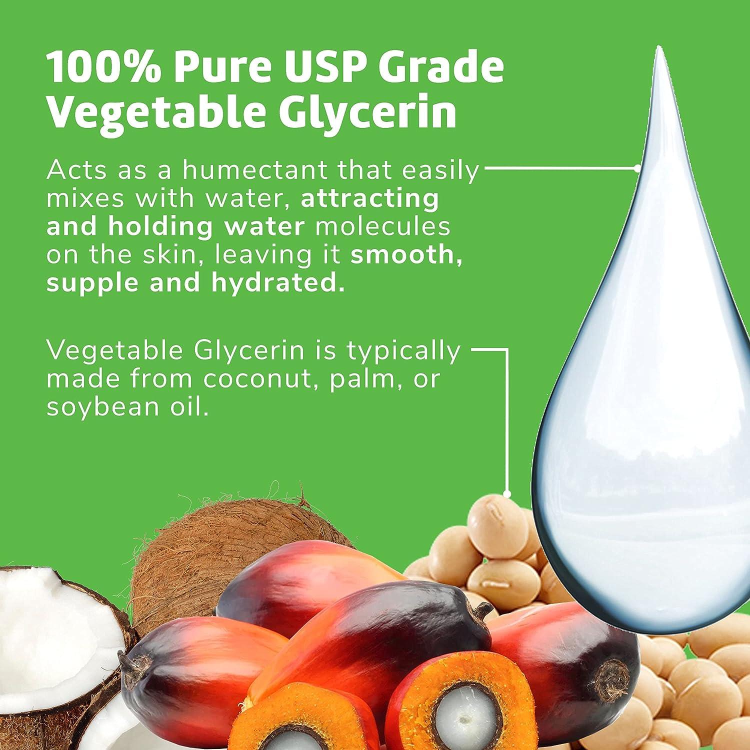 De La Cruz 100% Pure Vegetable Glycerin USP Grade - 2 Fl Oz for Hair ...