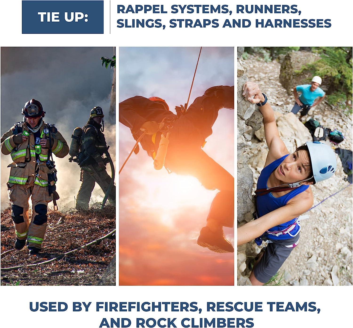 Heavyweight Nylon Tubular Webbing - Neon Green 25' | Rock Climbing ...