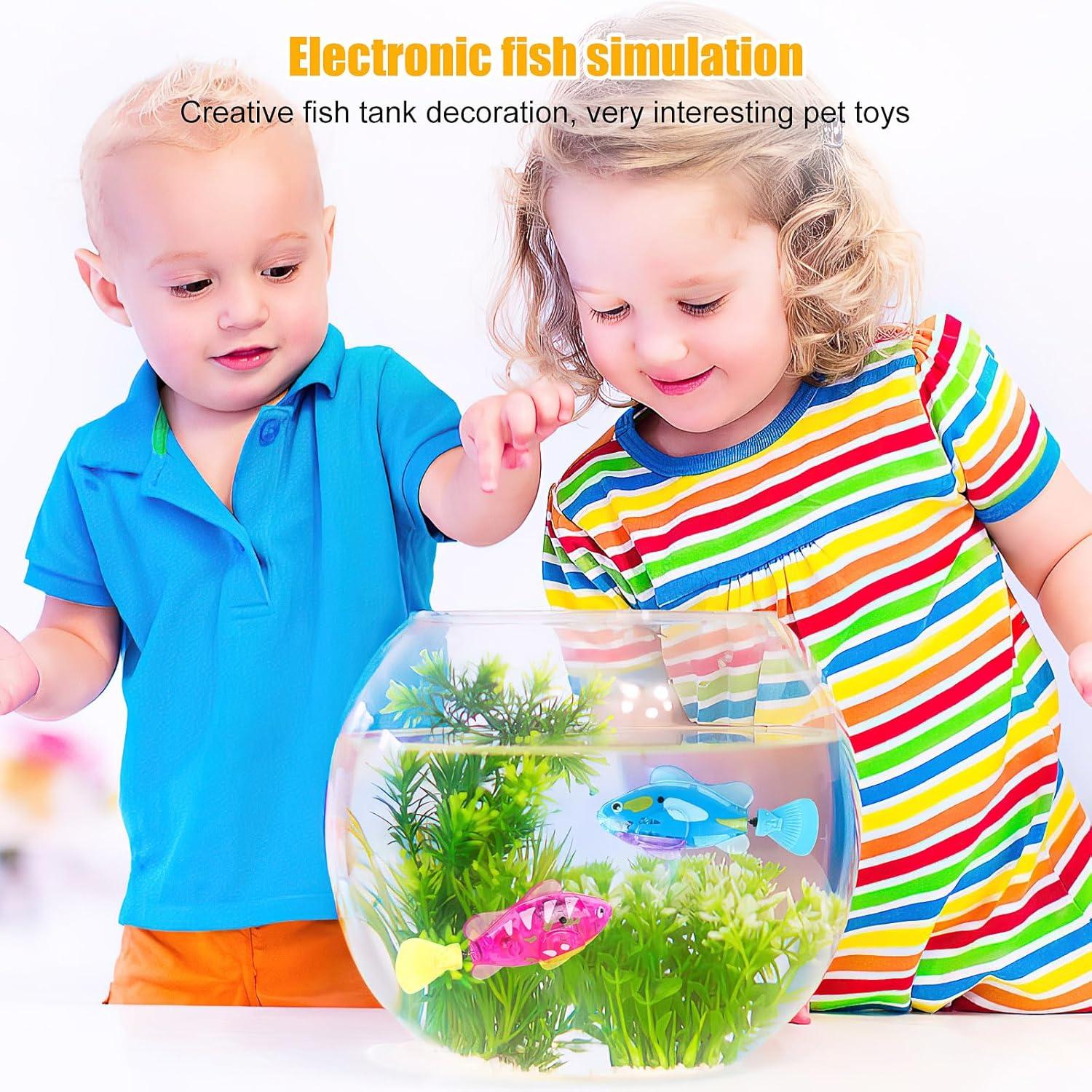 Buy Hojalis Floating Fish Toys - 4 Pack Electronic Tropical Fish ...