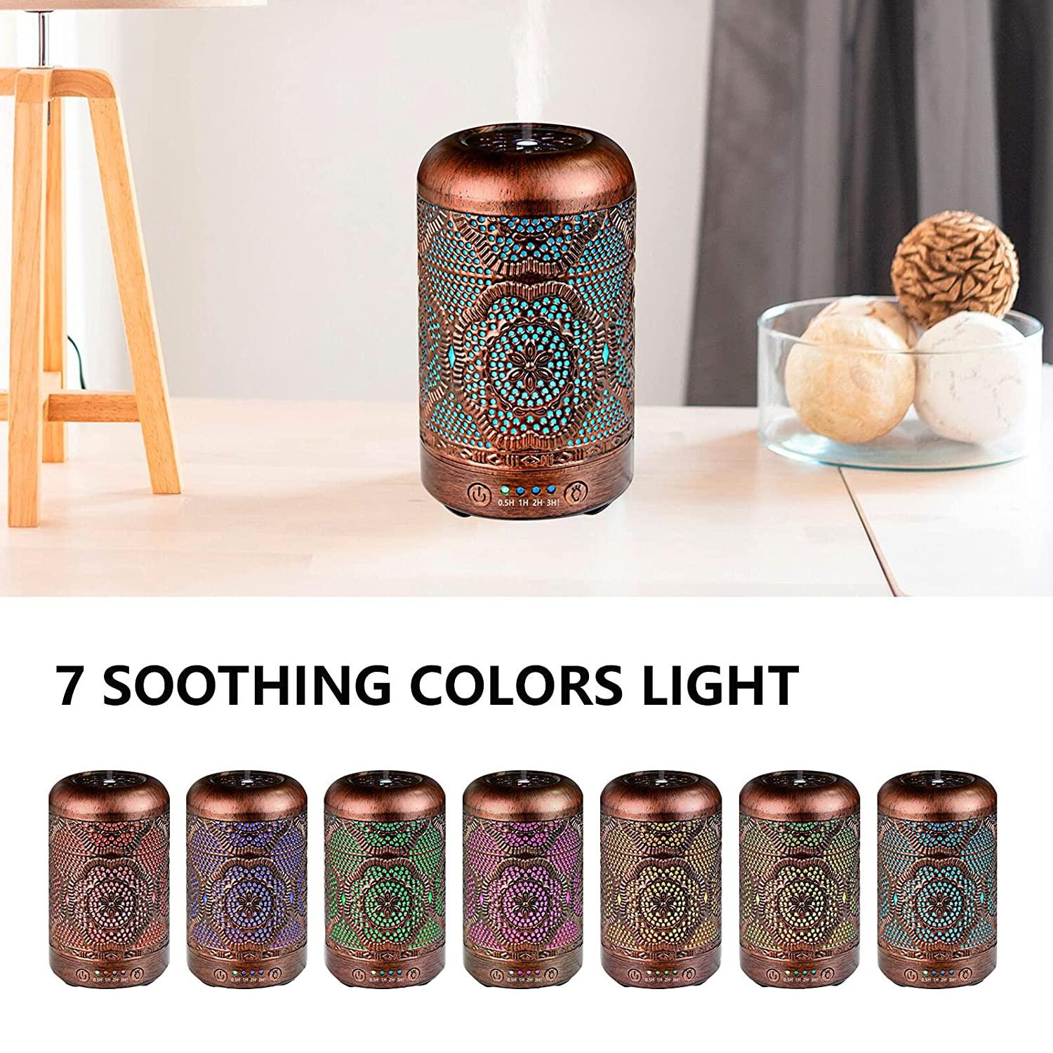 BAIESHIJI Metal Vintage Essential Oil Diffuser 100ML - Aromatherapy ...