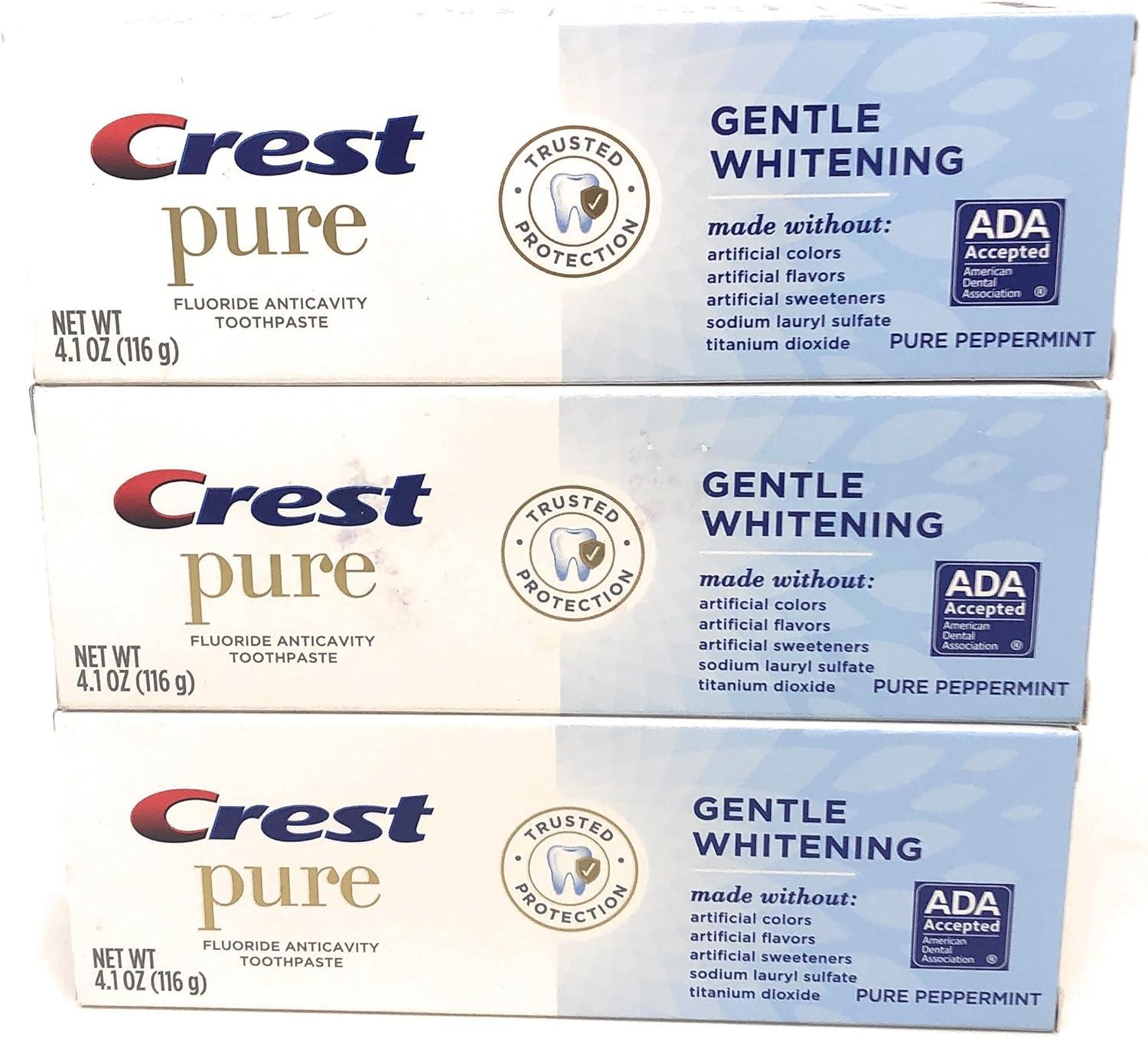 Crest Pure Gentle Whitening Toothpaste - 4.1 oz (Pack of 3 ...