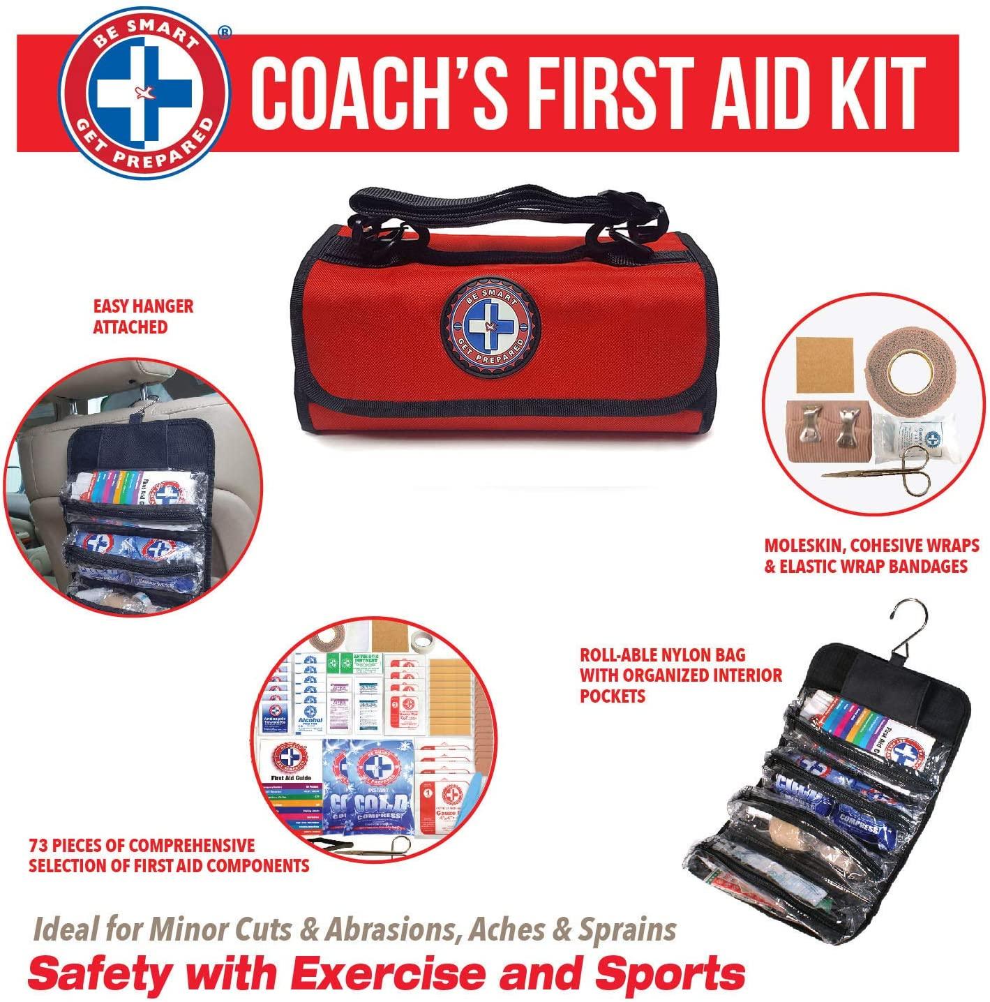 73-Piece Coachs and Team Sports First Aid Kit - Be Smart Get Prepared ...