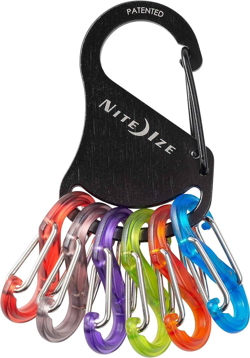 Nite Ize Keyrack Carabiner Key Chain - Black/Bright Colors | Buy Now ...
