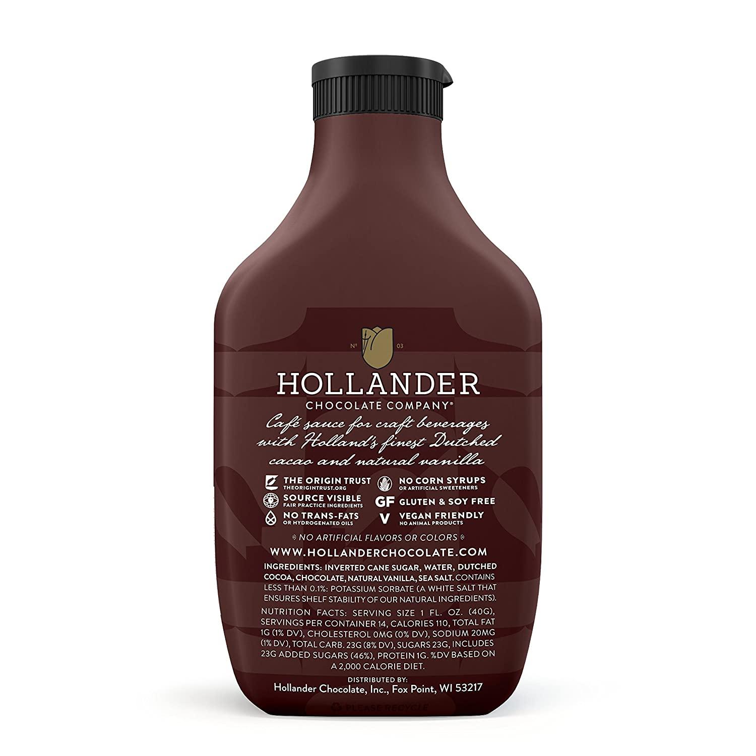 Hollander Dutched Chocolate Caf Sauce | 14 fl. Oz. Squeeze Bottle | Buy ...