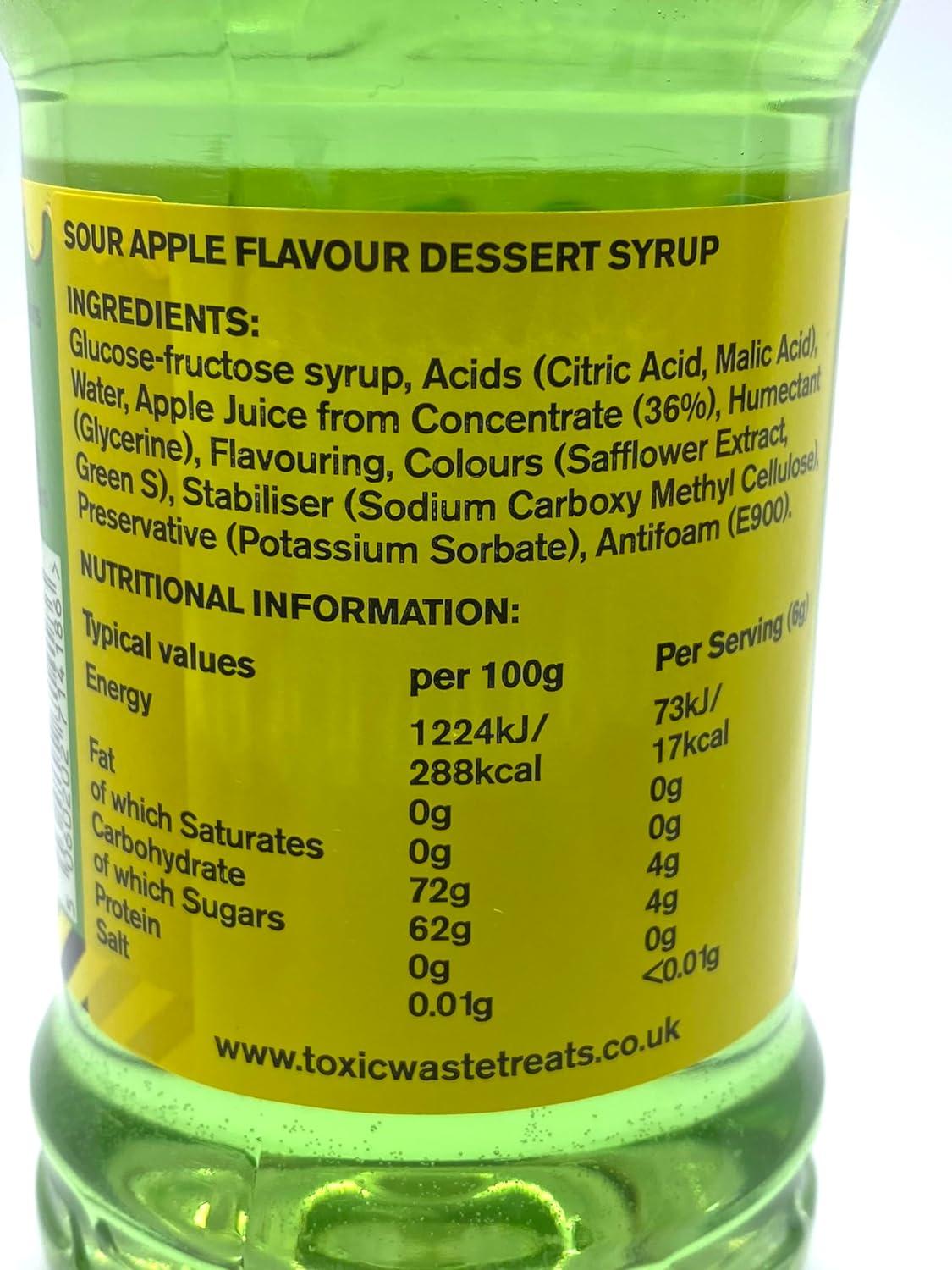 Toxic Waste Sour Apple & Sour Lemon Flavoured Dessert Syrup 2 Pack 325g ...