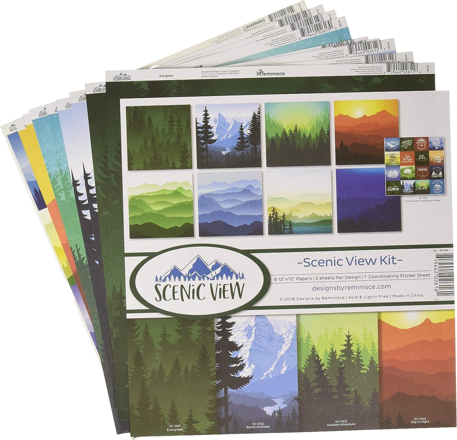 Reminisce Scenic View Scrapbook Collection Kit - Multi Color Palette ...