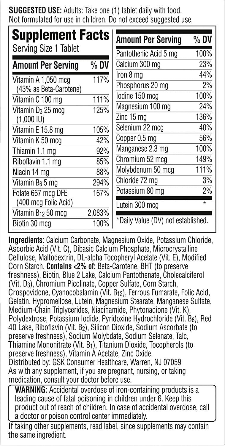 Silver Multivitamin Tablets 65 Count - Boost Your Health with Essential ...