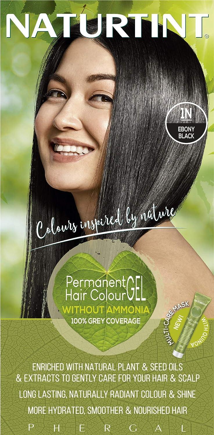 1 Box Permanent Hair Color in 1N Ebony Black - Long-Lasting Formula ...