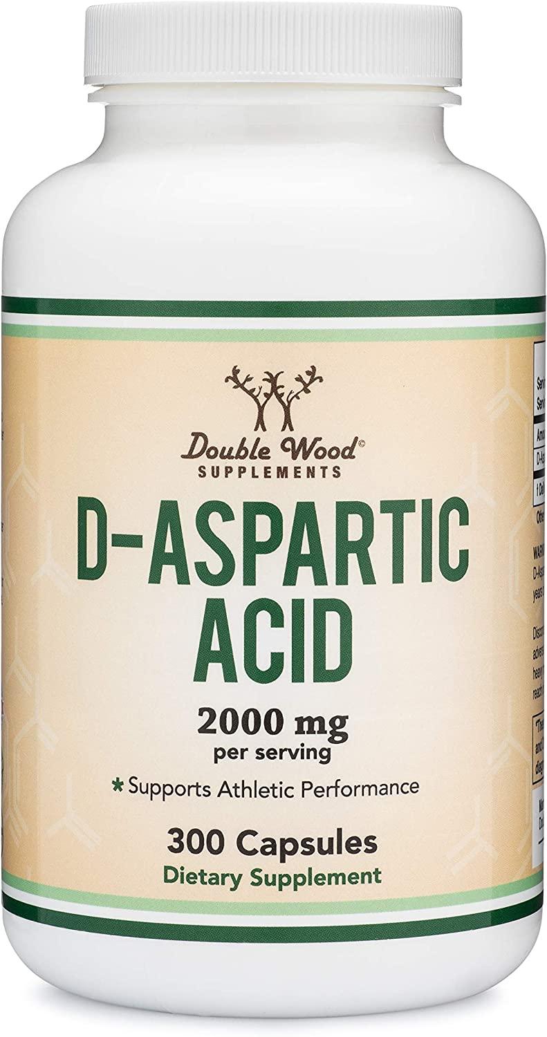 Double Wood D-Aspartic Acid 2000mg - 300 Capsules | Boost Testosterone ...