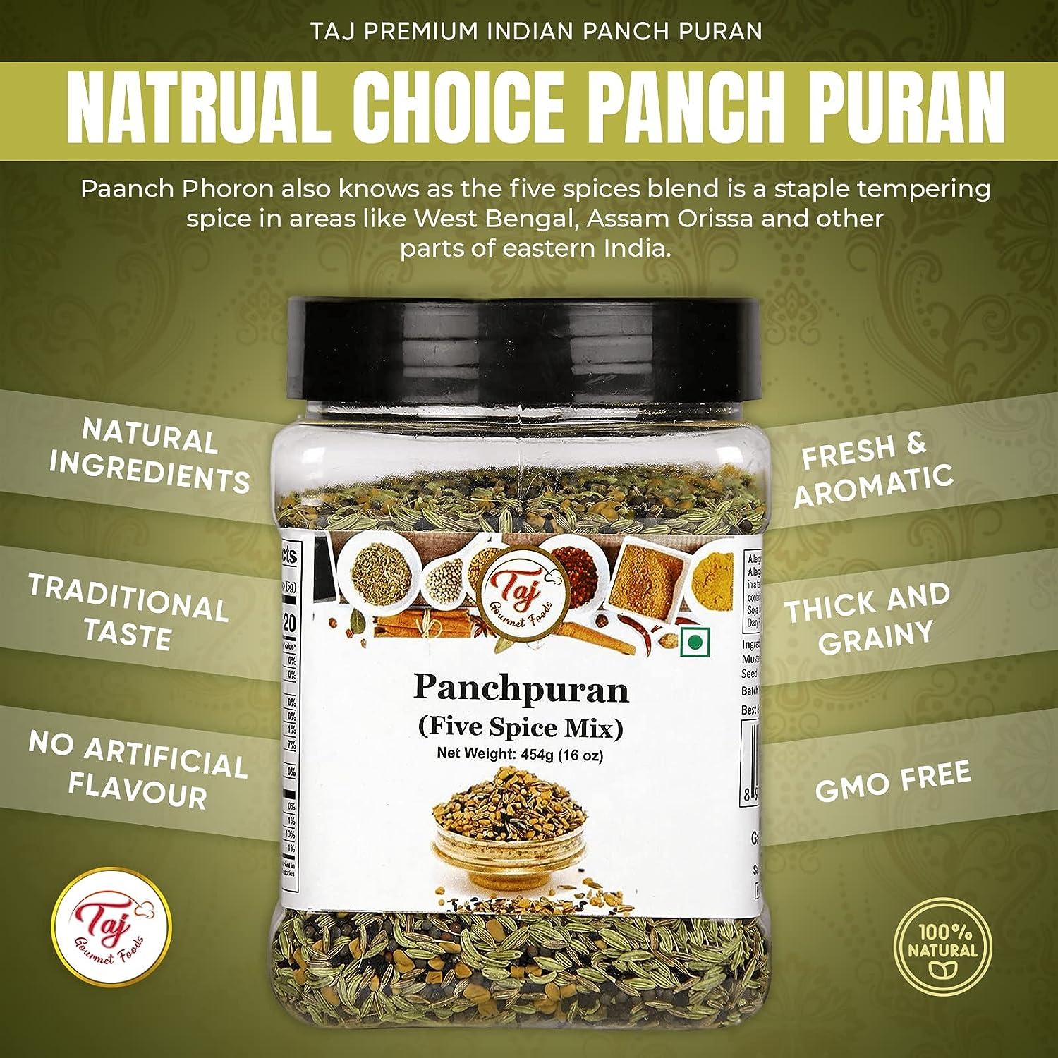 Taj Premium Indian Panch Puran 5 Spice Blend - 21oz (1lb) Pack of 1 ...