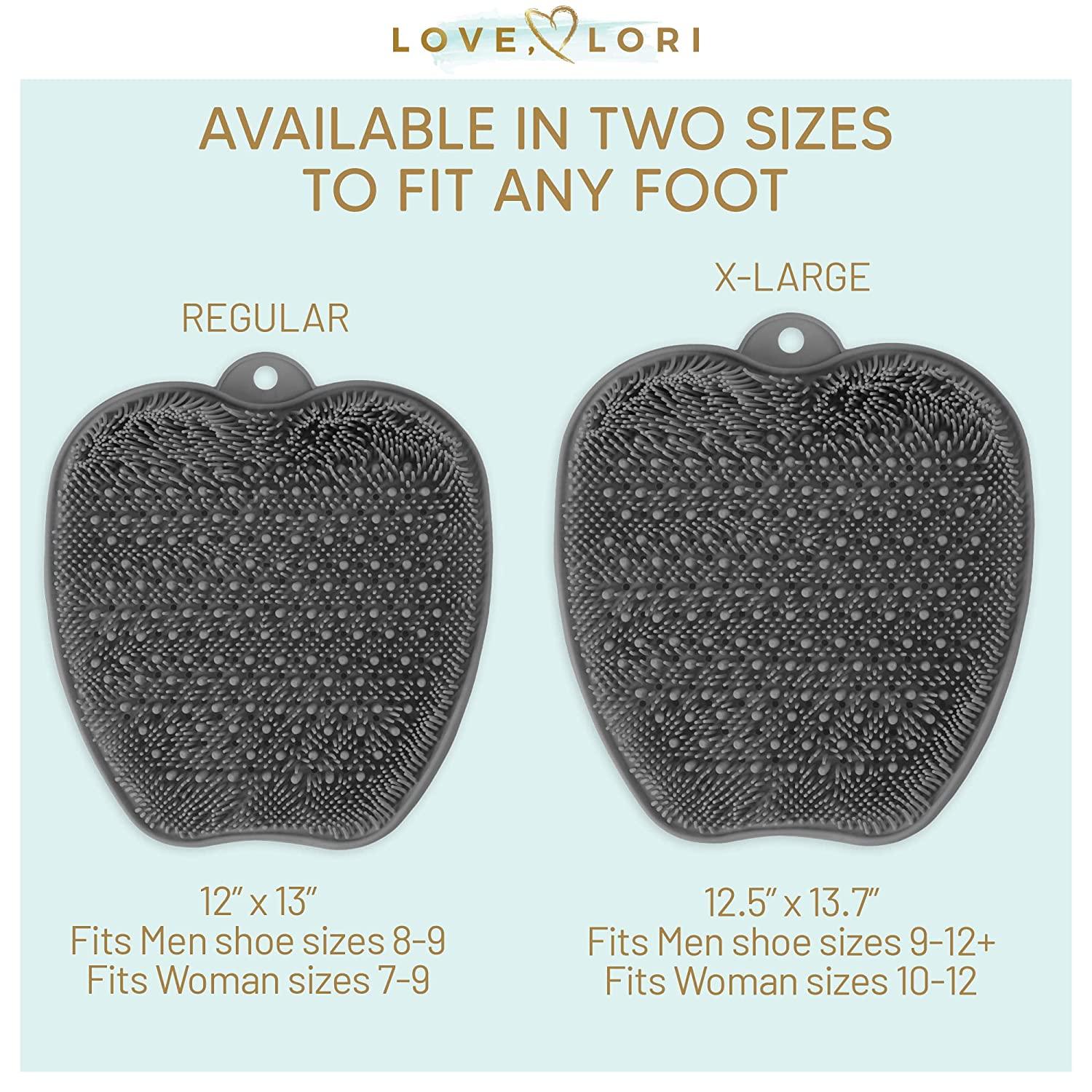 Love Lori X-Large Grey Silicone Shower Foot Scrubber for Achy Feet ...