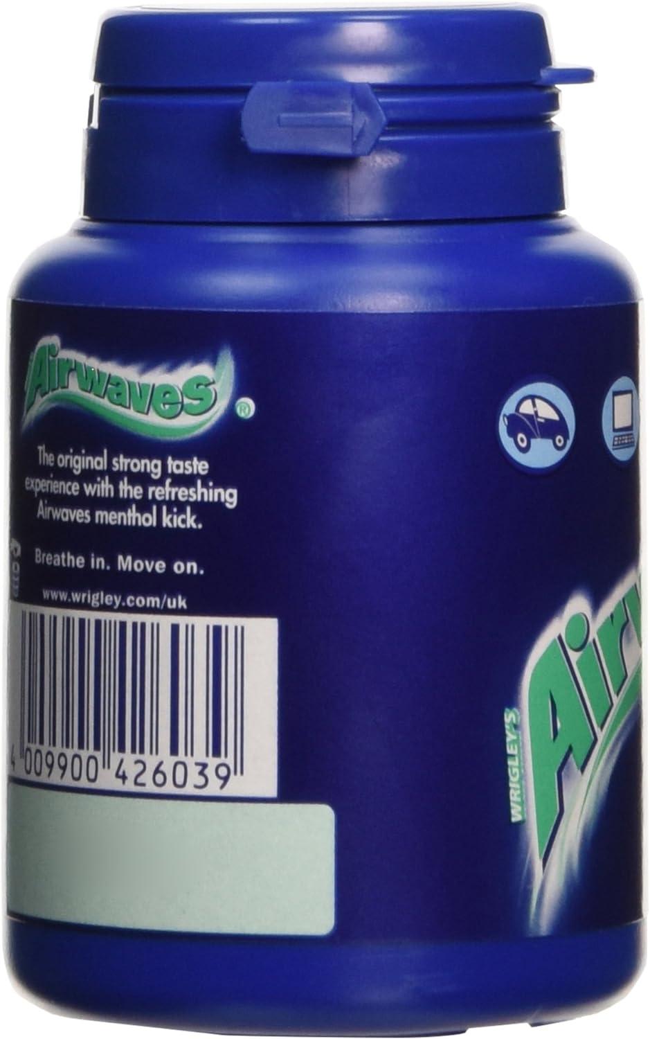 Airwaves Chewing Gum Bottle Sugar Free Menthol & Eucalyptus 46 Pieces ...