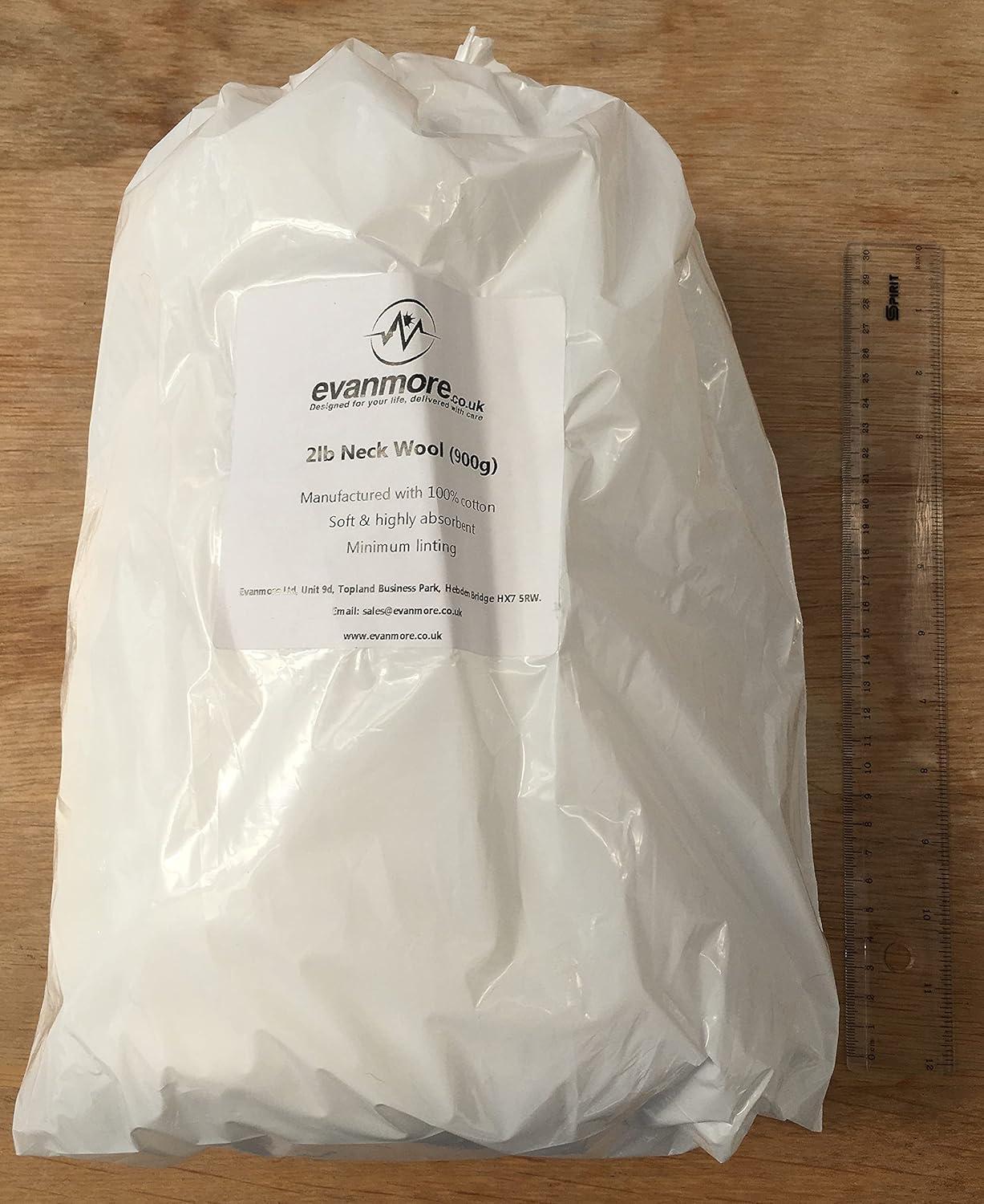 Premium 100% Cotton Neck Wool - Highly Absorbent Minimal Lint ...