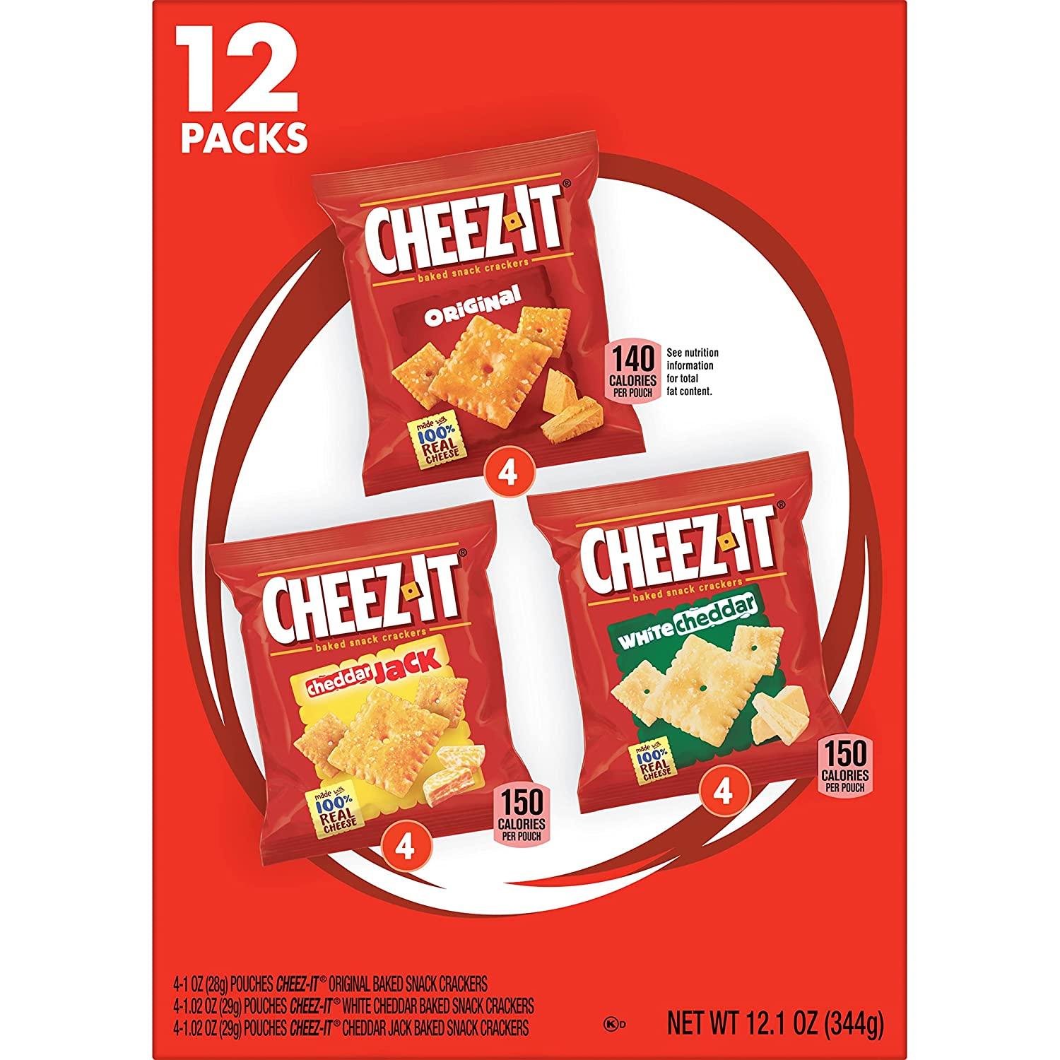 Cheez-It Cheese Crackers Variety Pack - 12.1oz Box (12 Packs) | Office ...