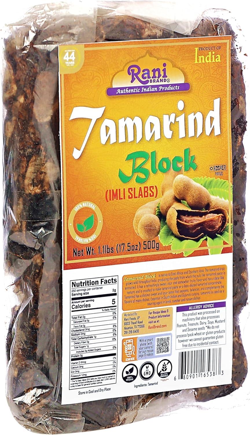 Rani Tamarind Block 17.5oz (1.1lbs) - All Natural, Vegan, Gluten ...